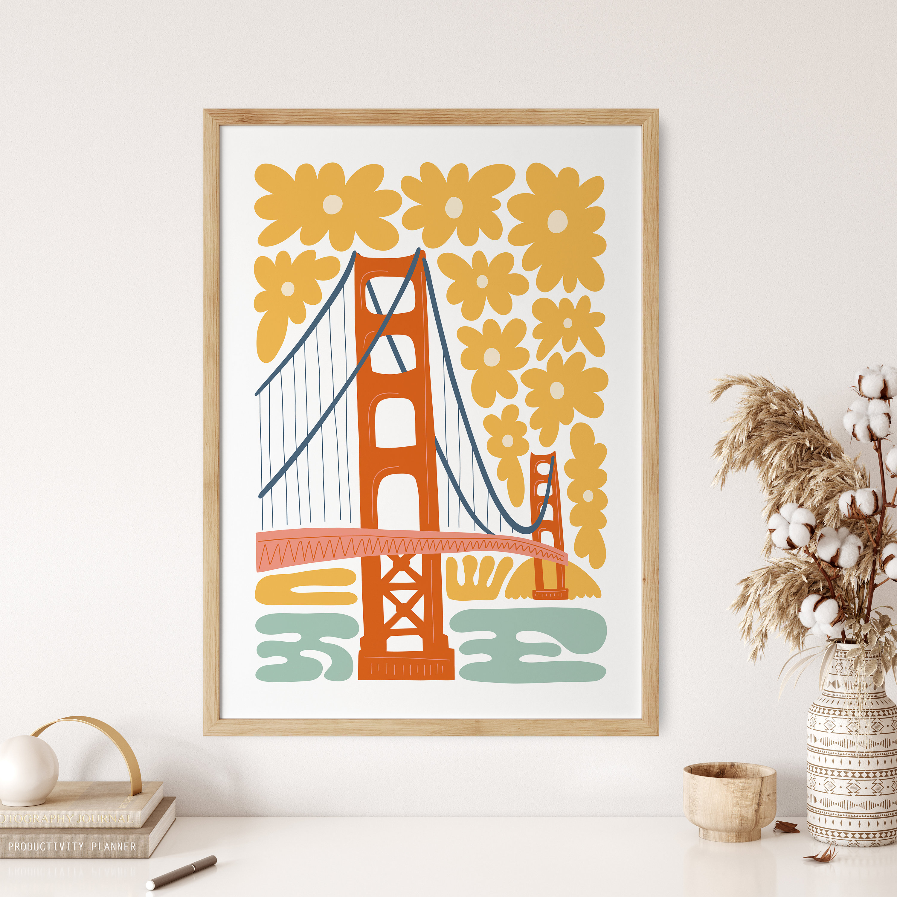 Golden Gate Bridge Poster, Golden Gate Bridge SF Print, Golden Gate ...