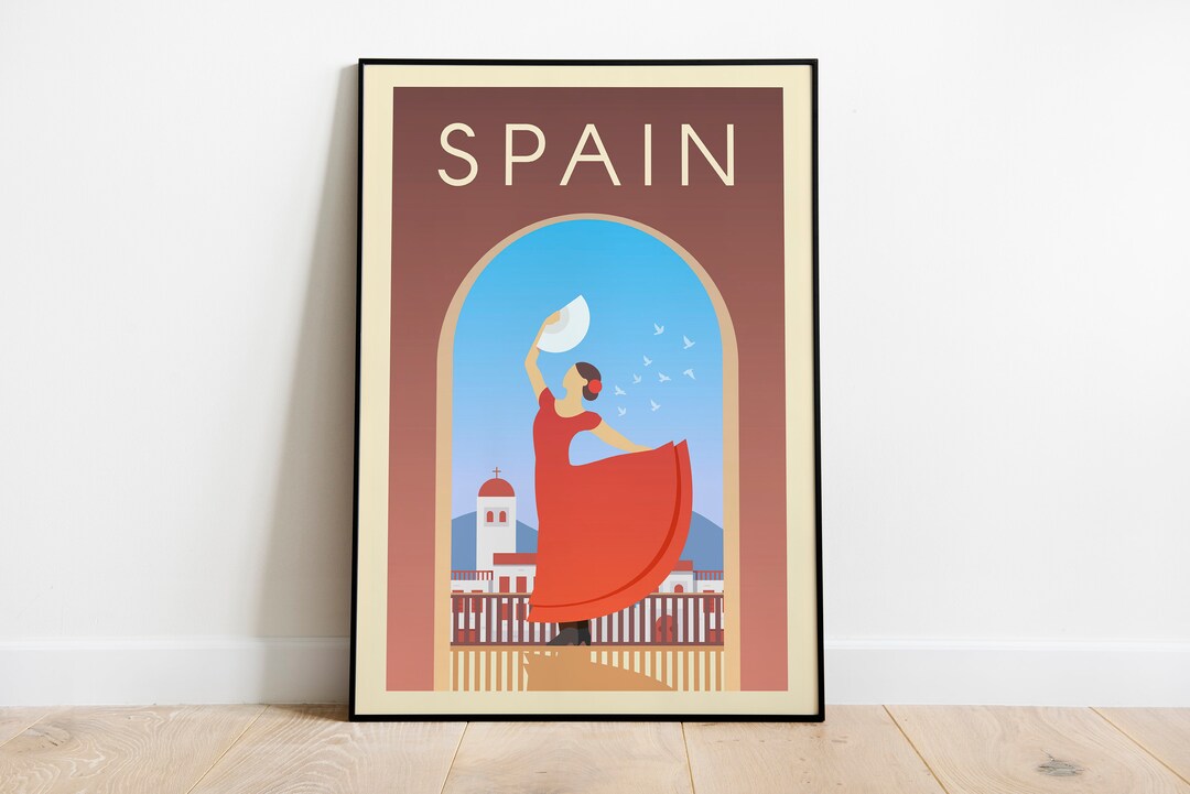 Spain Travel Poster, Spain Wall Art, Spain Travel Print, Spain ...