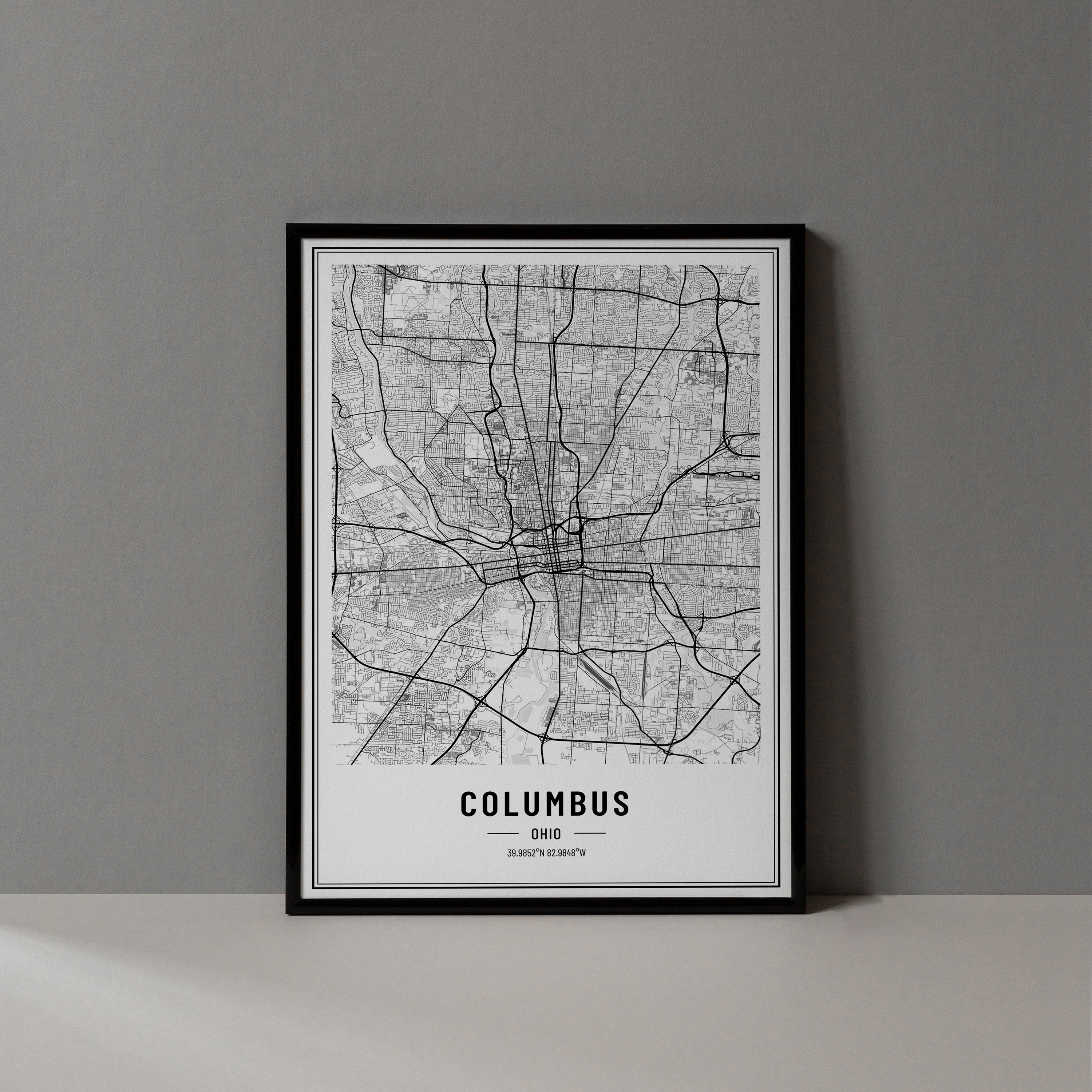 Columbus Ohio Map Digital Print, Columbus Map Poster, Columbus Ohio Map ...