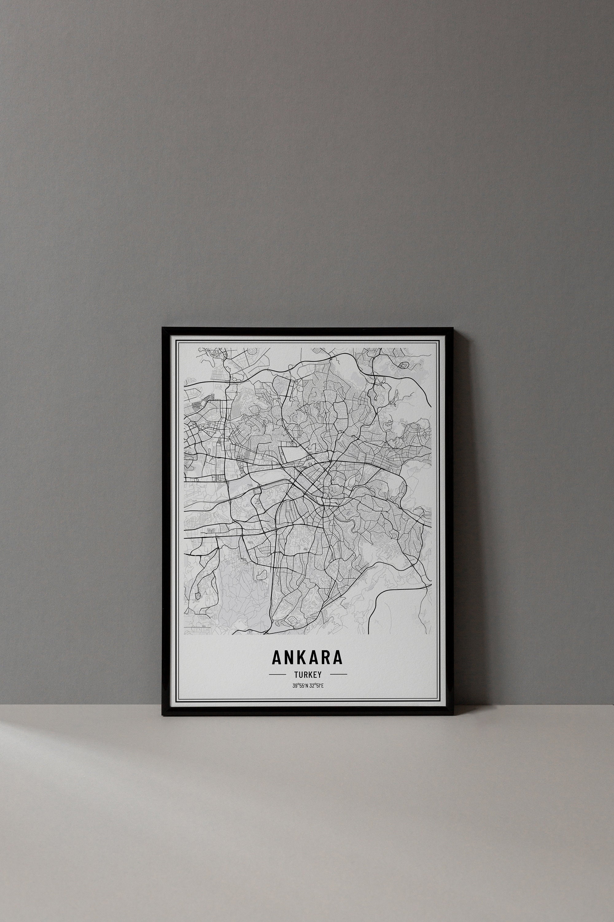 Ankara Turkey Map Digital Print, Ankara Map Poster, Ankara Map Wall Art ...