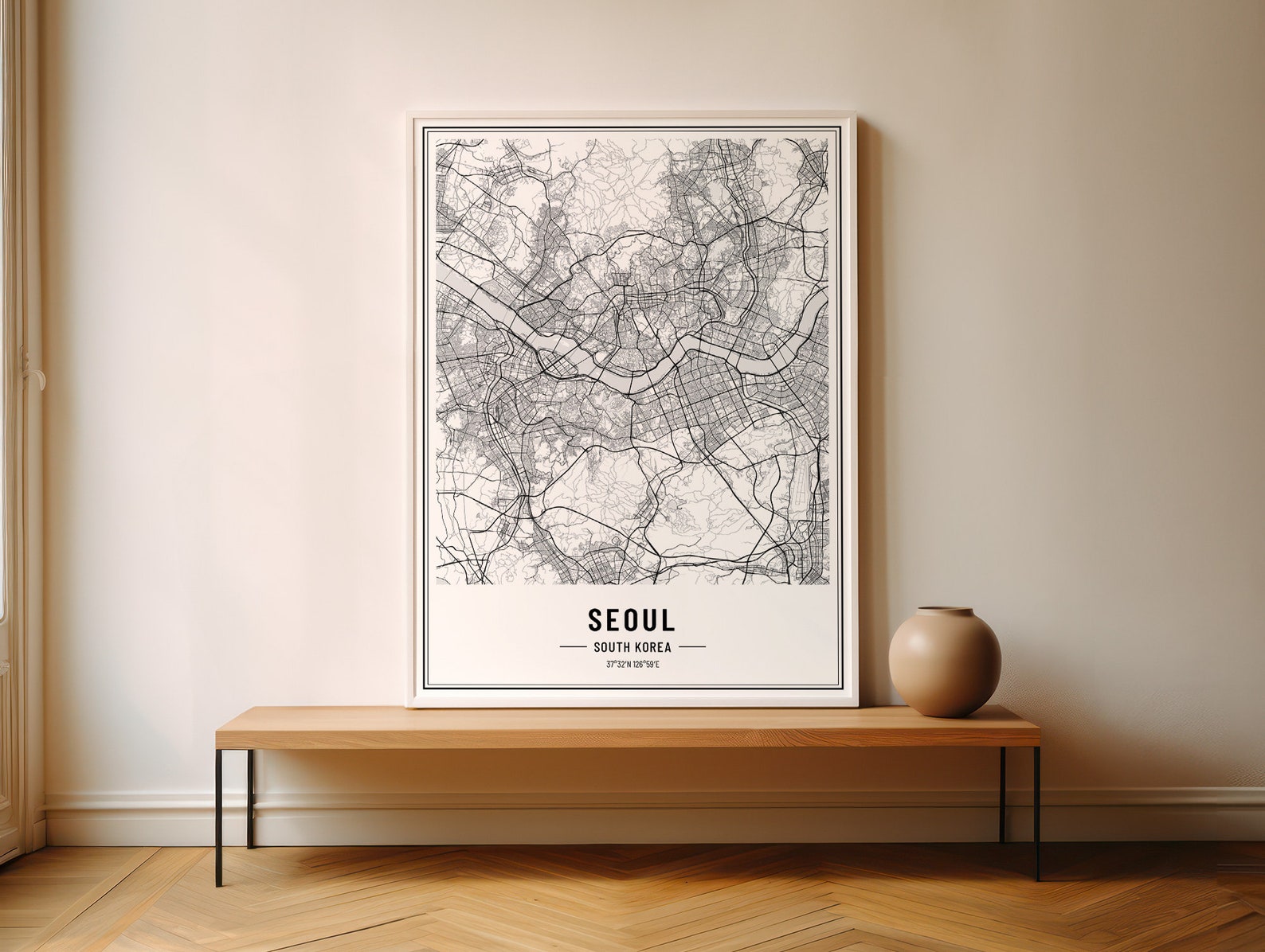 Seoul South Korea Map Digital Print, Seoul South Korea Map Poster ...