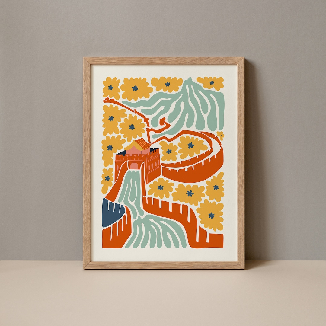 Great Wall of China Poster, Great Wall China Print, Great Wall China ...
