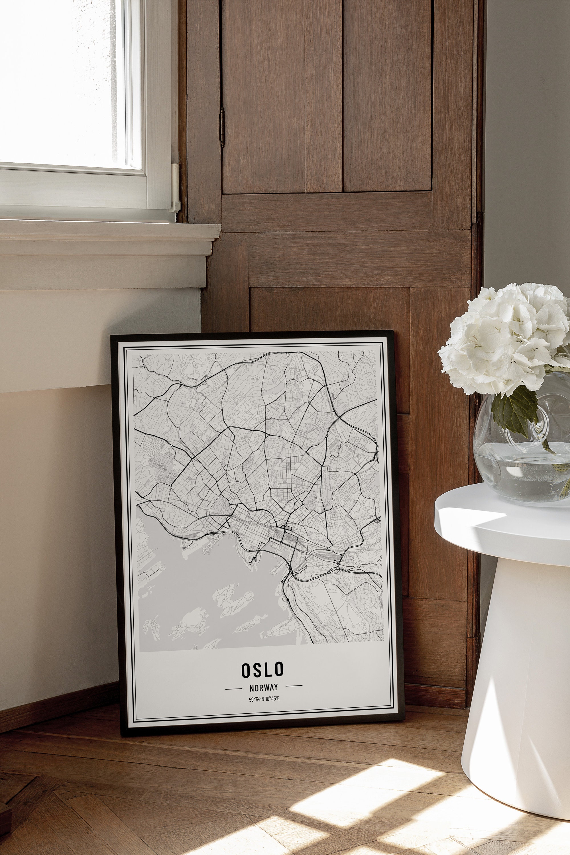 Oslo Norway Map Digital Print, Oslo Map Poster, Oslo Map Wall Art, Oslo ...