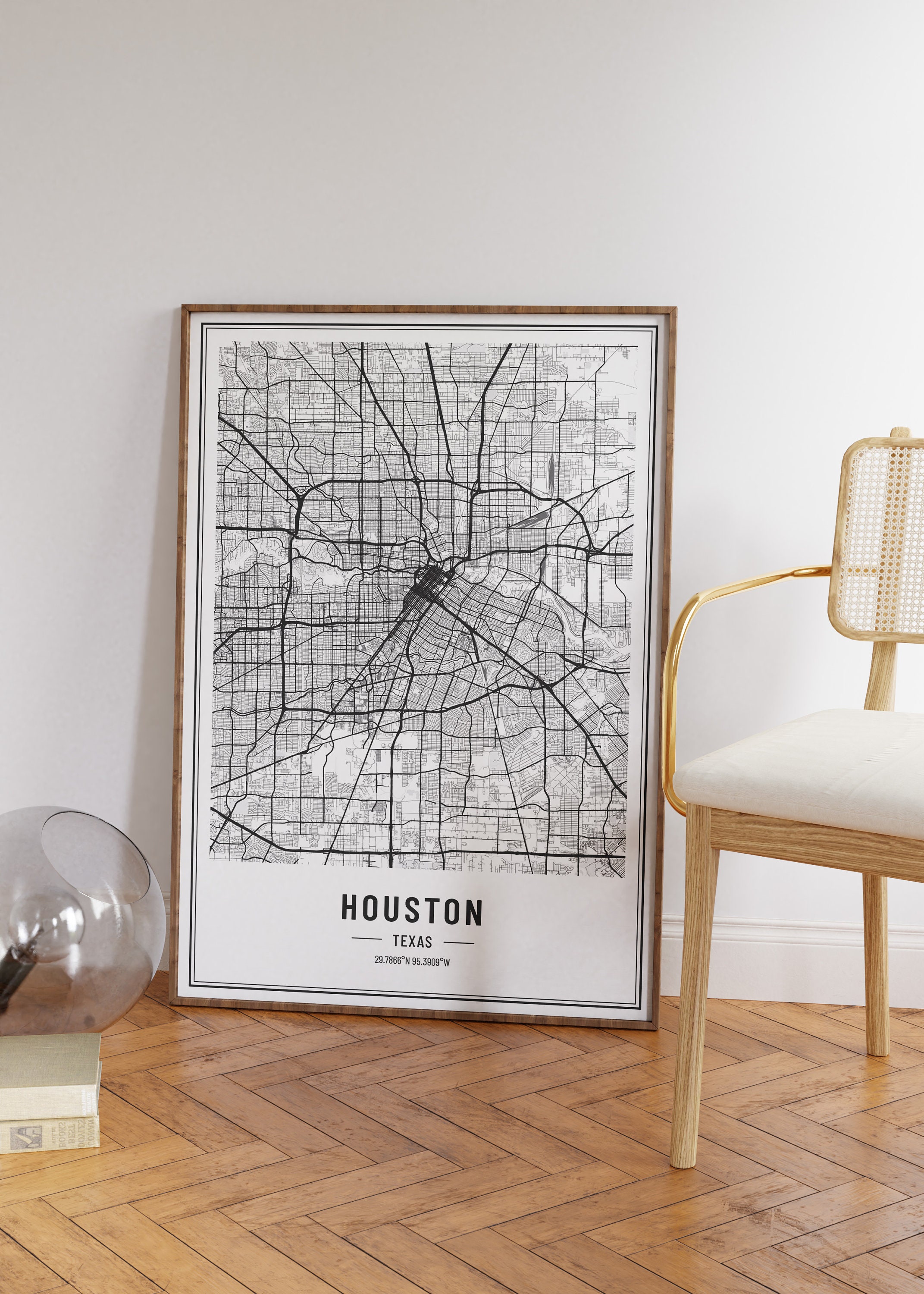 Houston Texas Map Digital Print, Houston Texas Map Poster, Houston ...