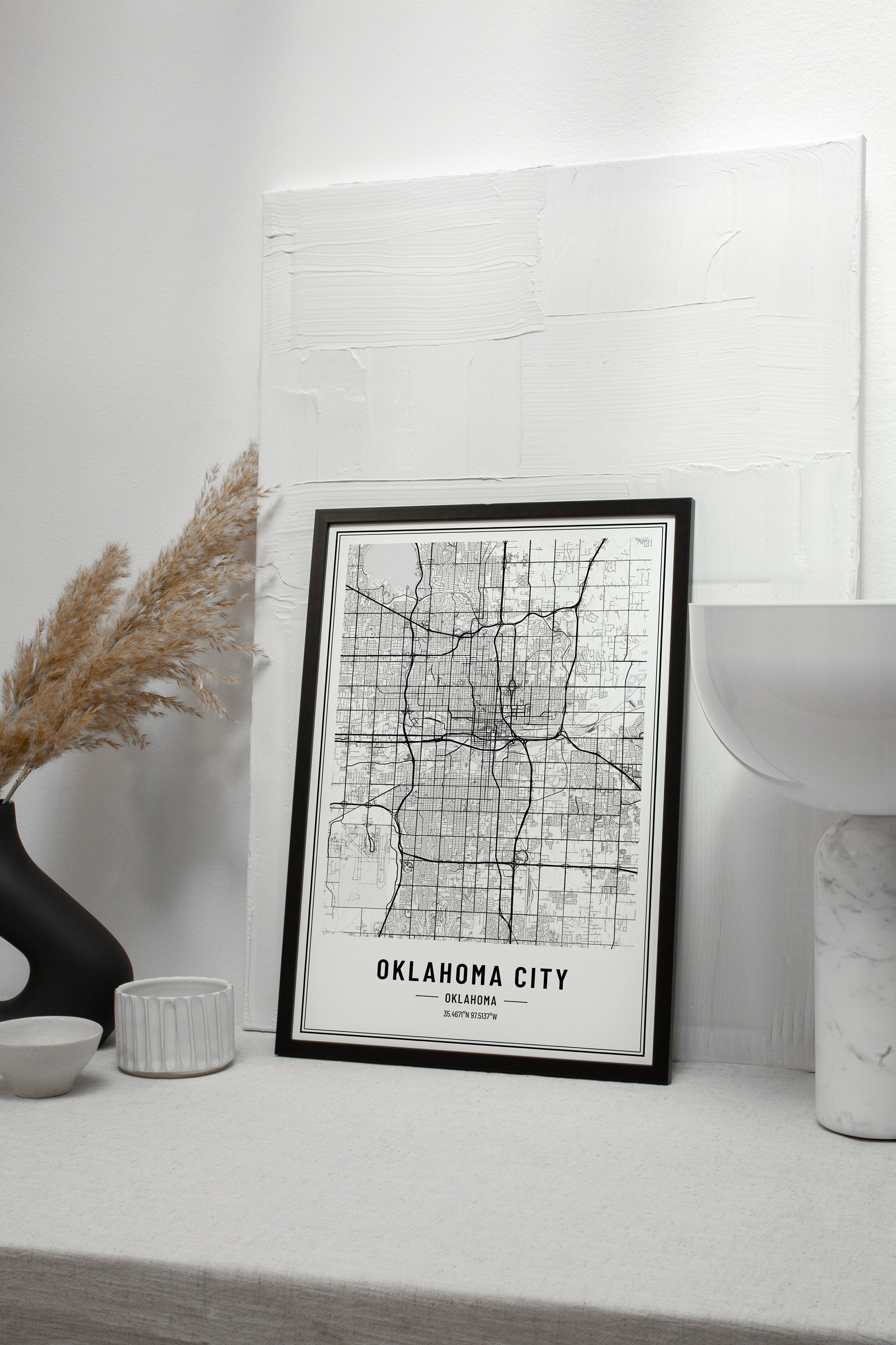Oklahoma City Map Digital Print, Oklahoma City Map Poster, Oklahoma ...