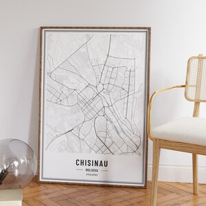 Chisinau Moldova Map Digital Print, Chisinau Map Poster, Chisinau Map ...