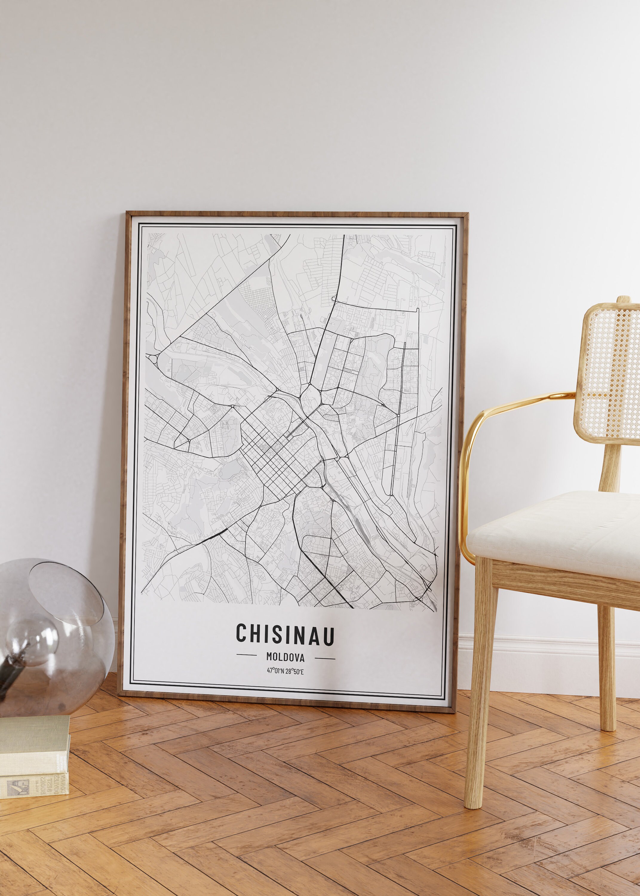 Chisinau Moldova Map Digital Print, Chisinau Map Poster, Chisinau Map ...