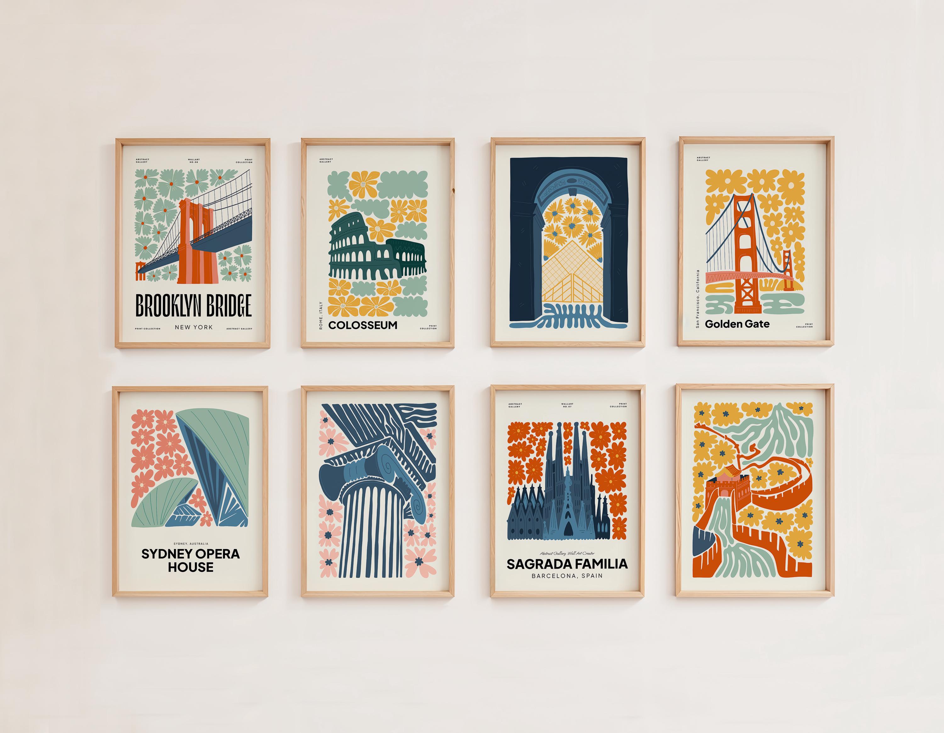 Set of 8 Travel Posters - Pick Any 8 Travel Posters Digital Download - Etsy