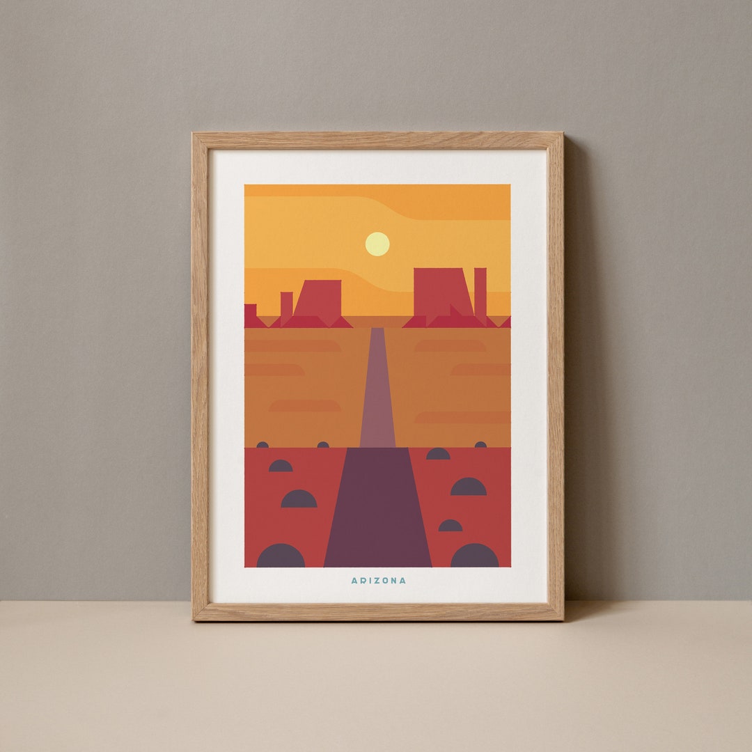 Arizona Geometric Poster, Arizona Print, Arizona Digital Print, Arizona ...