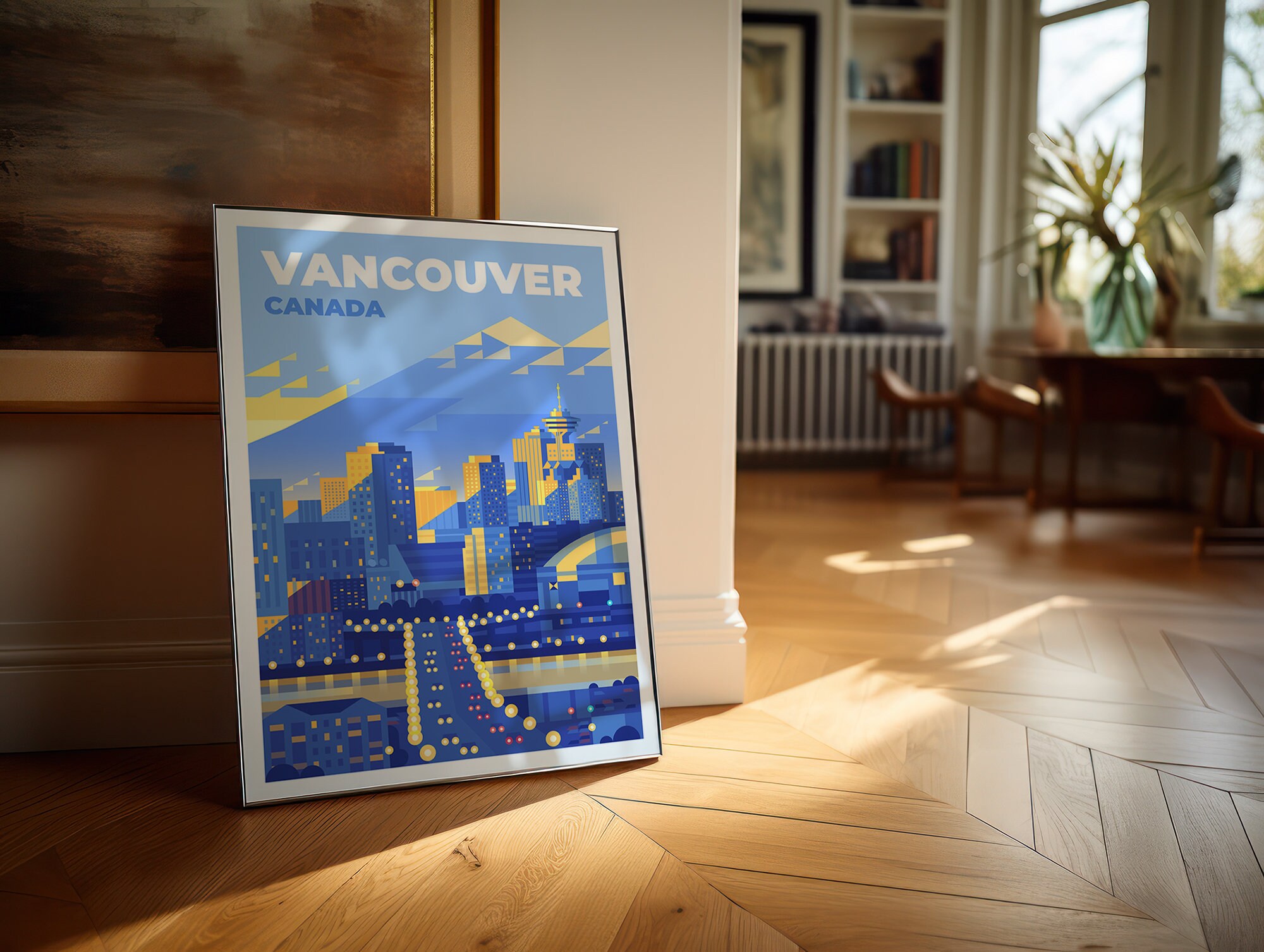 Vancouver Travel Poster, Vancouver Canada Poster Digital Download Art ...