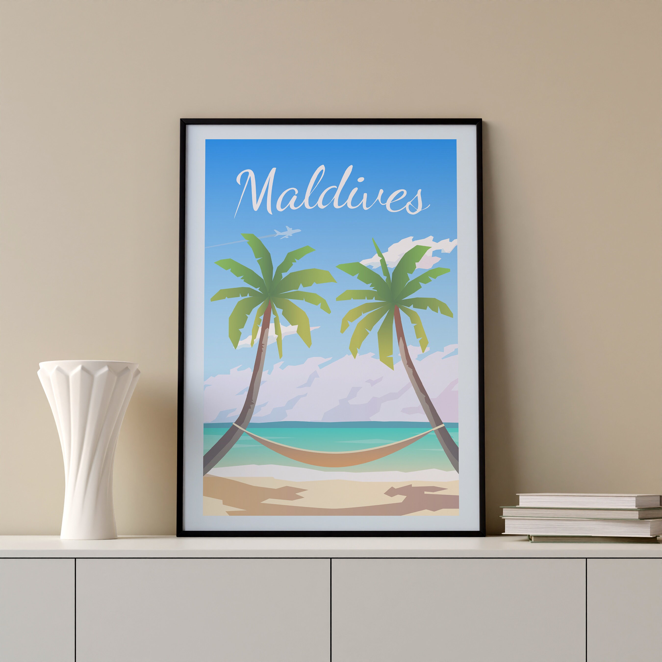 Maldives Travel Poster, Maldives Wall Art, Maldives Travel Print ...