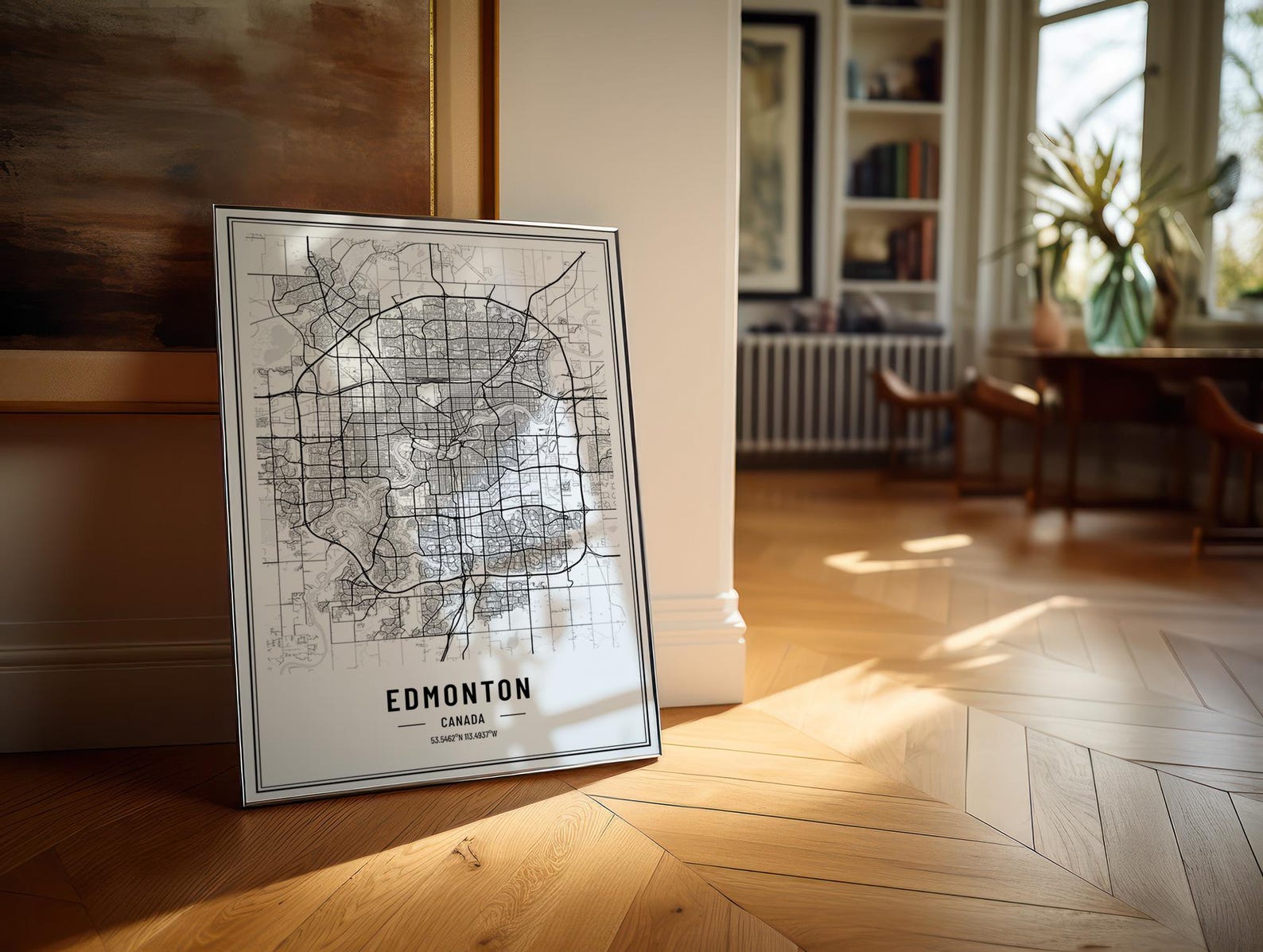 Edmonton Canada Map Digital Print, Edmonton Map Poster, Edmonton Wall ...
