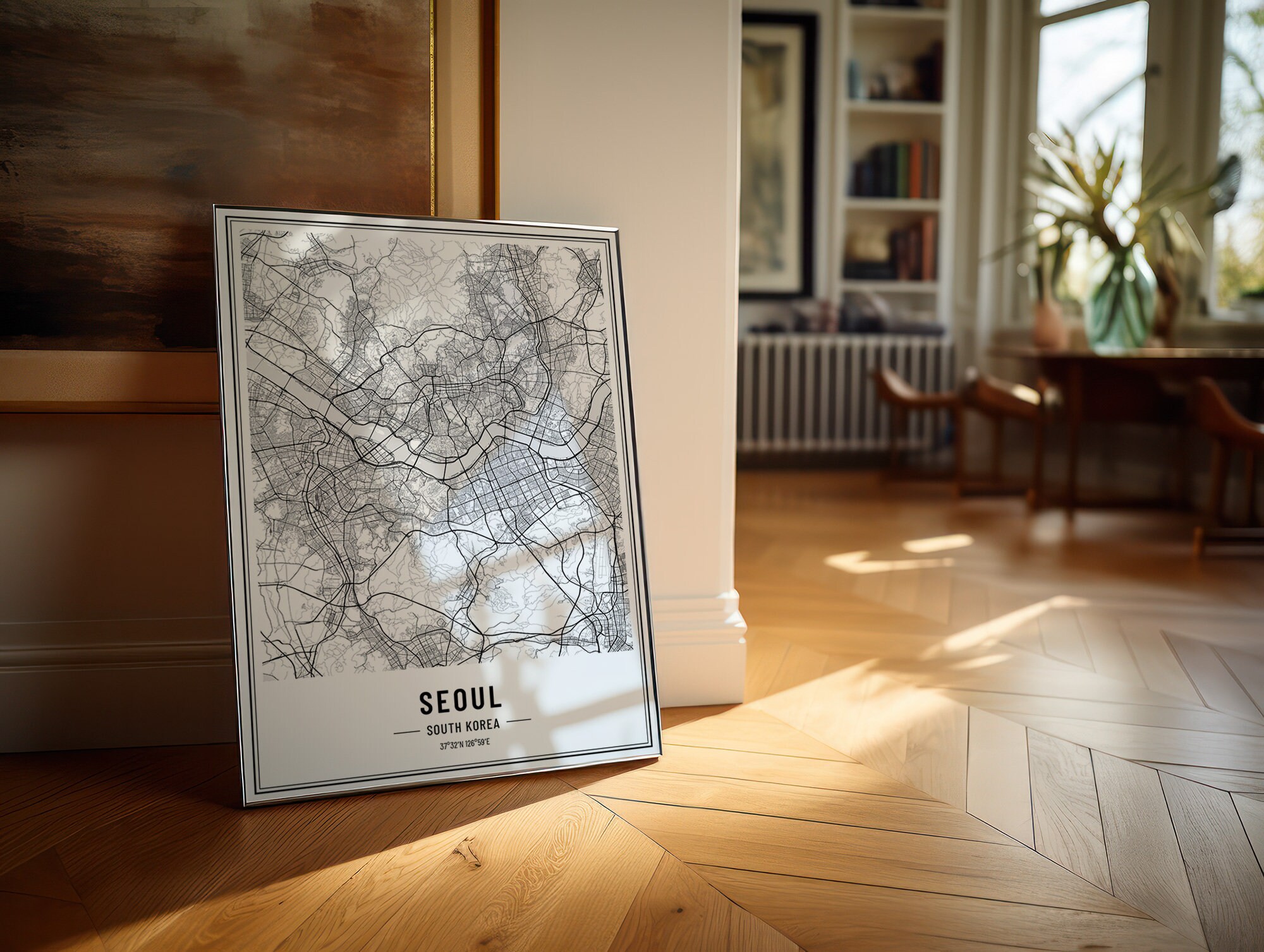 Seoul South Korea Map Digital Print, Seoul South Korea Map Poster ...