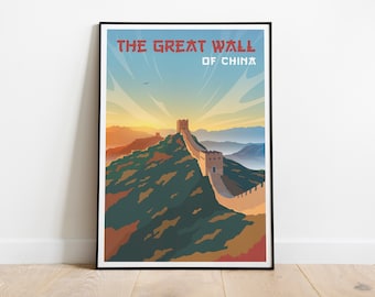The Great Wall of China-graphic Poster - Etsy