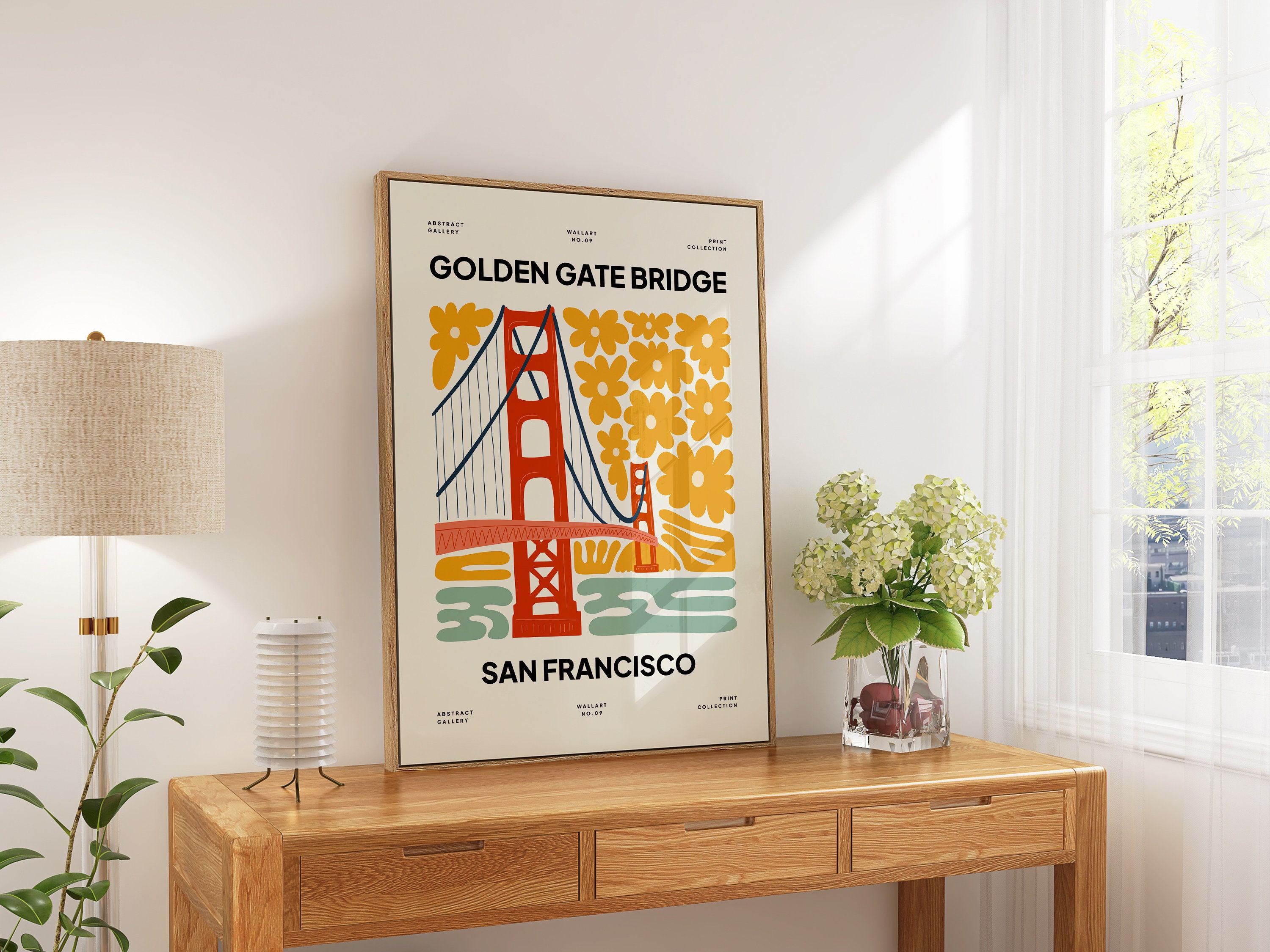 Golden Gate Bridge Poster, Golden Gate Bridge SF Print, Golden Gate ...