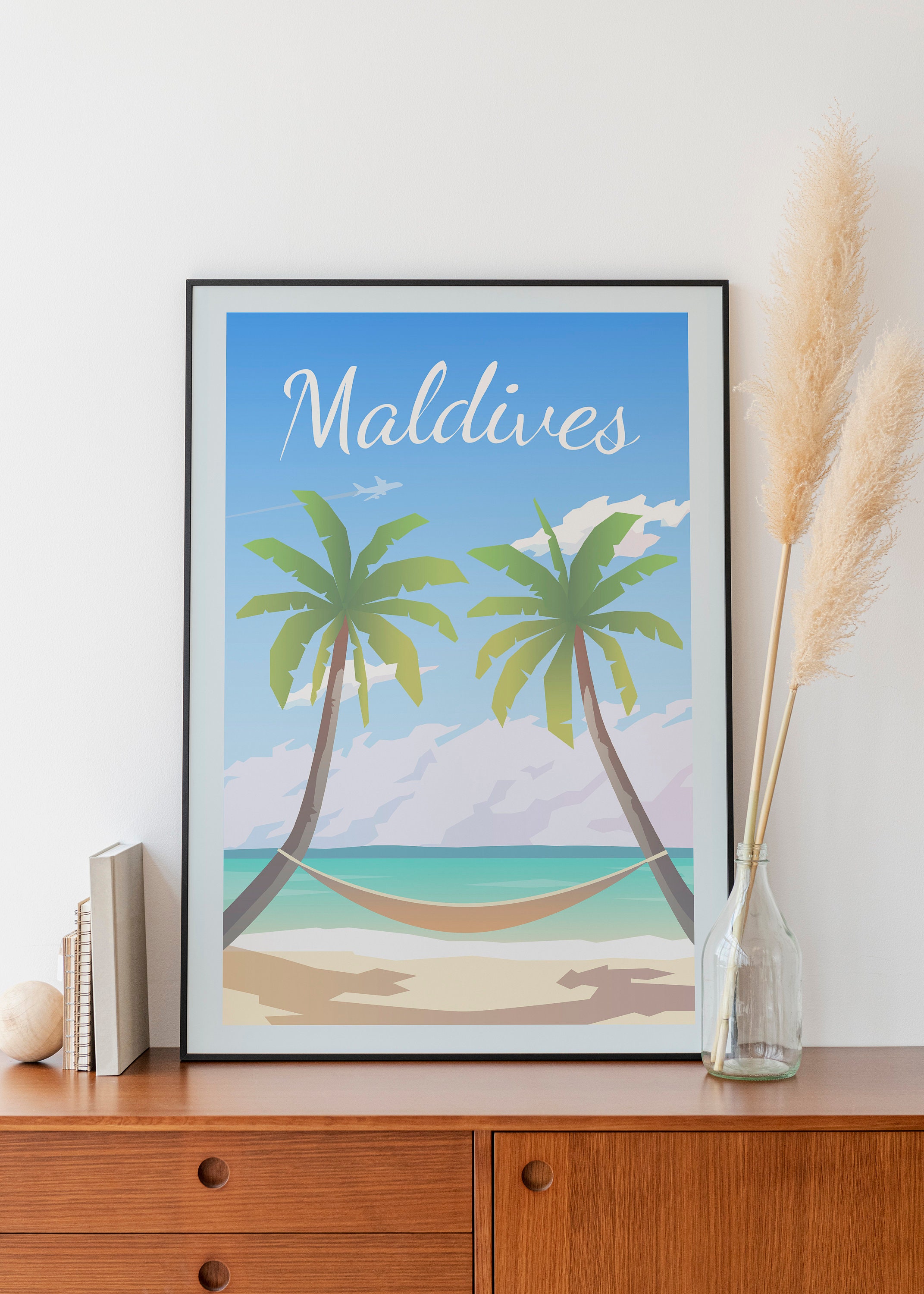 Maldives Travel Poster, Maldives Wall Art, Maldives Travel Print ...