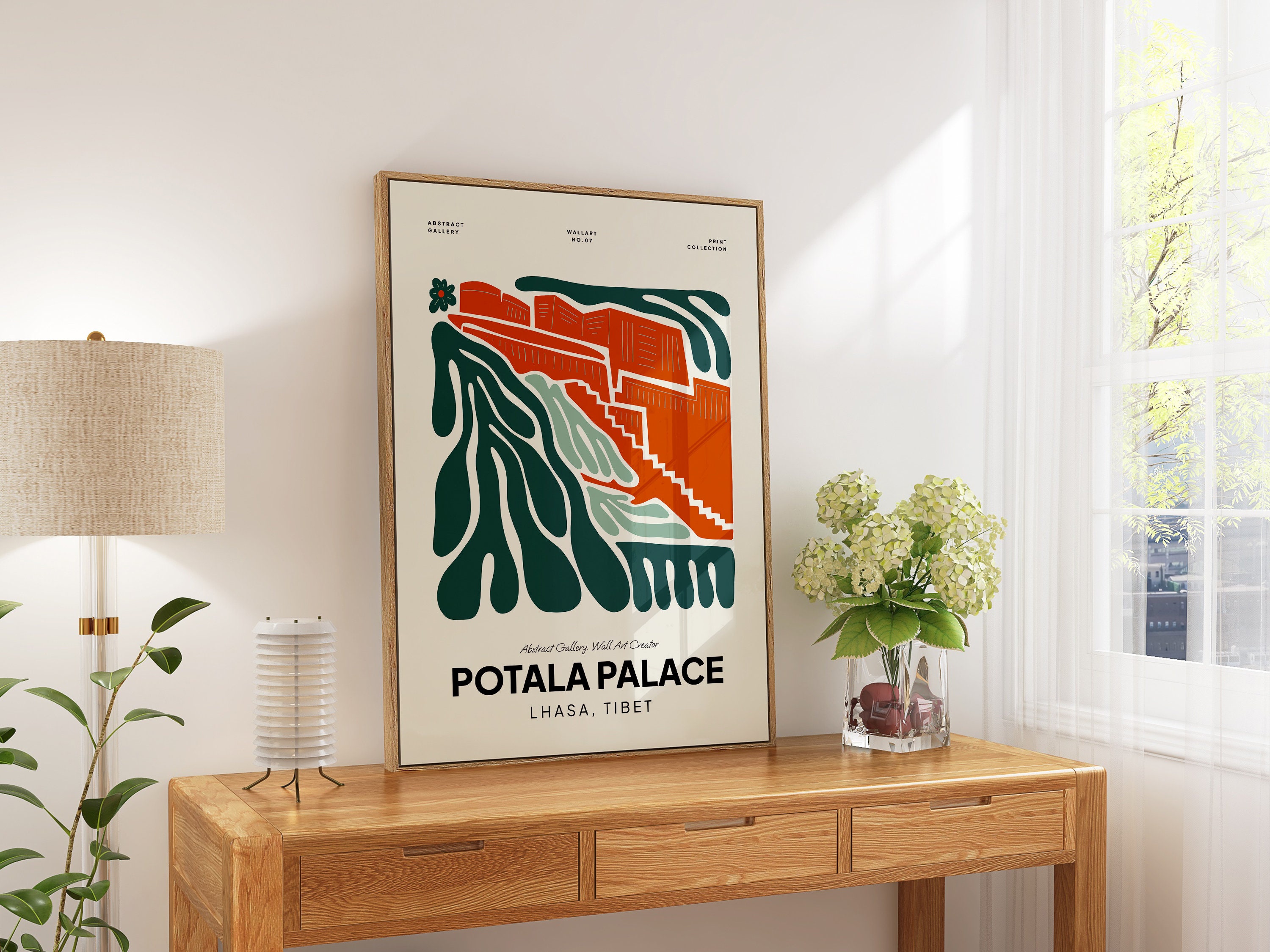 Potala Palace Poster, Potala Palace Lhasa Tibet Print, Potala Palace ...