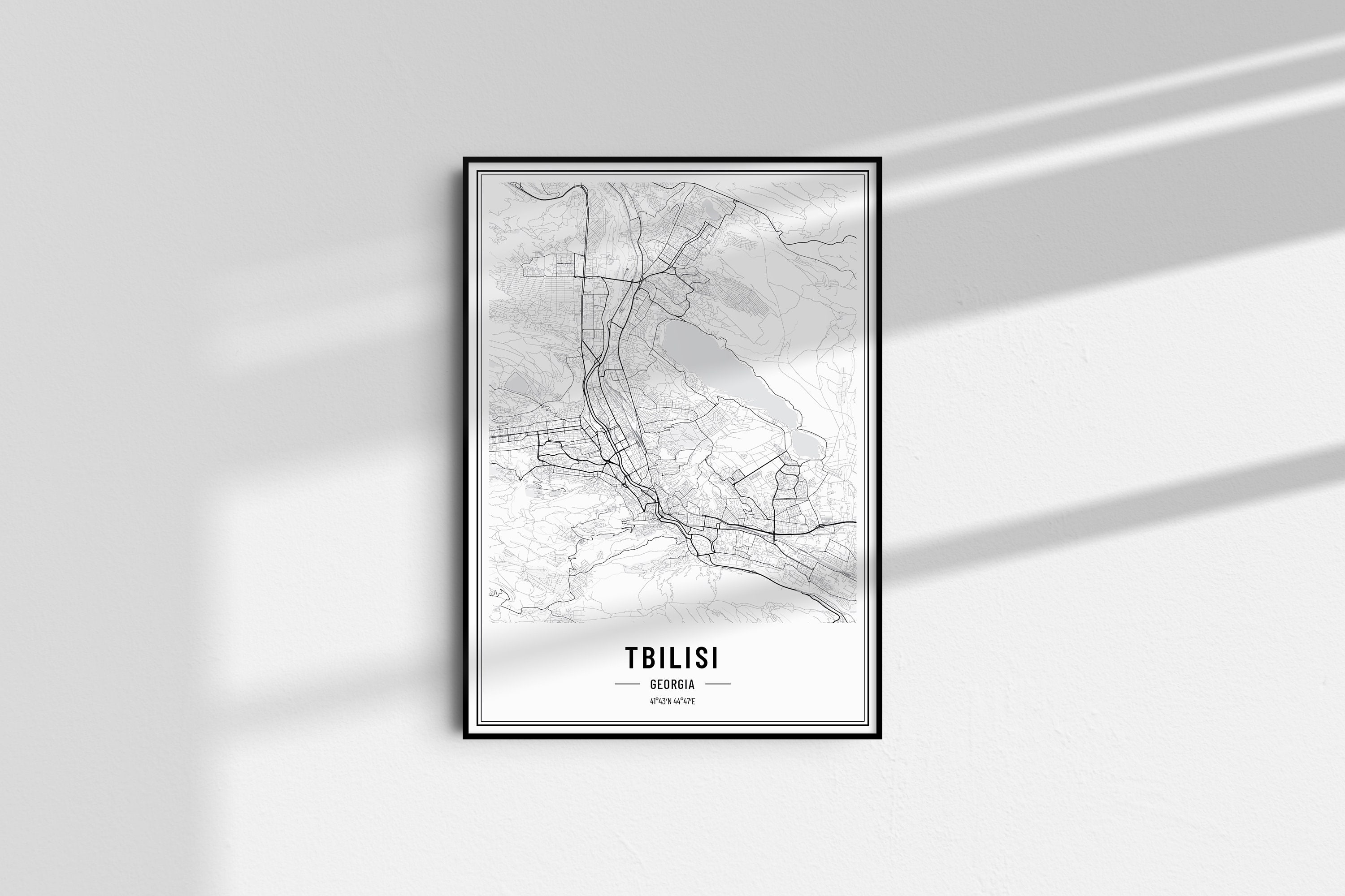 Tbilsi Georgia Map Digital Print, Tbilsi Map Poster, Tbilsi Map Wall ...