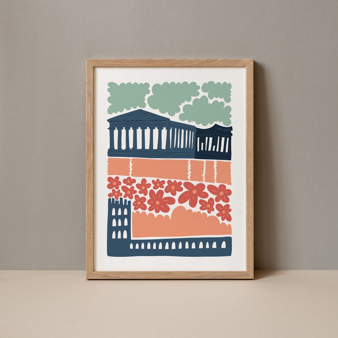 Acropolis Athens Greece Poster, Acropolis Abstract Gallery Print ...