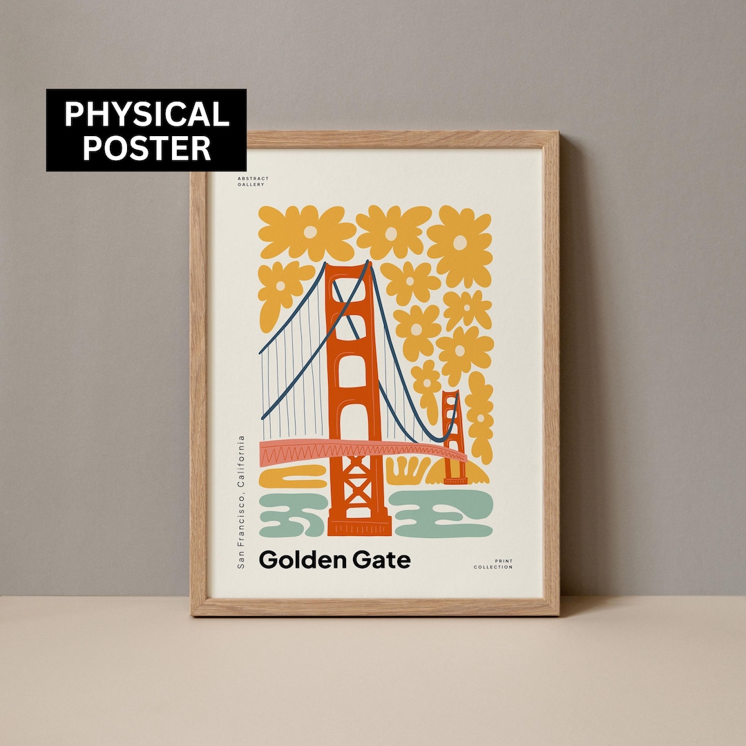 Golden Gate Bridge Poster, Golden Gate Bridge SF Print, Golden Gate ...