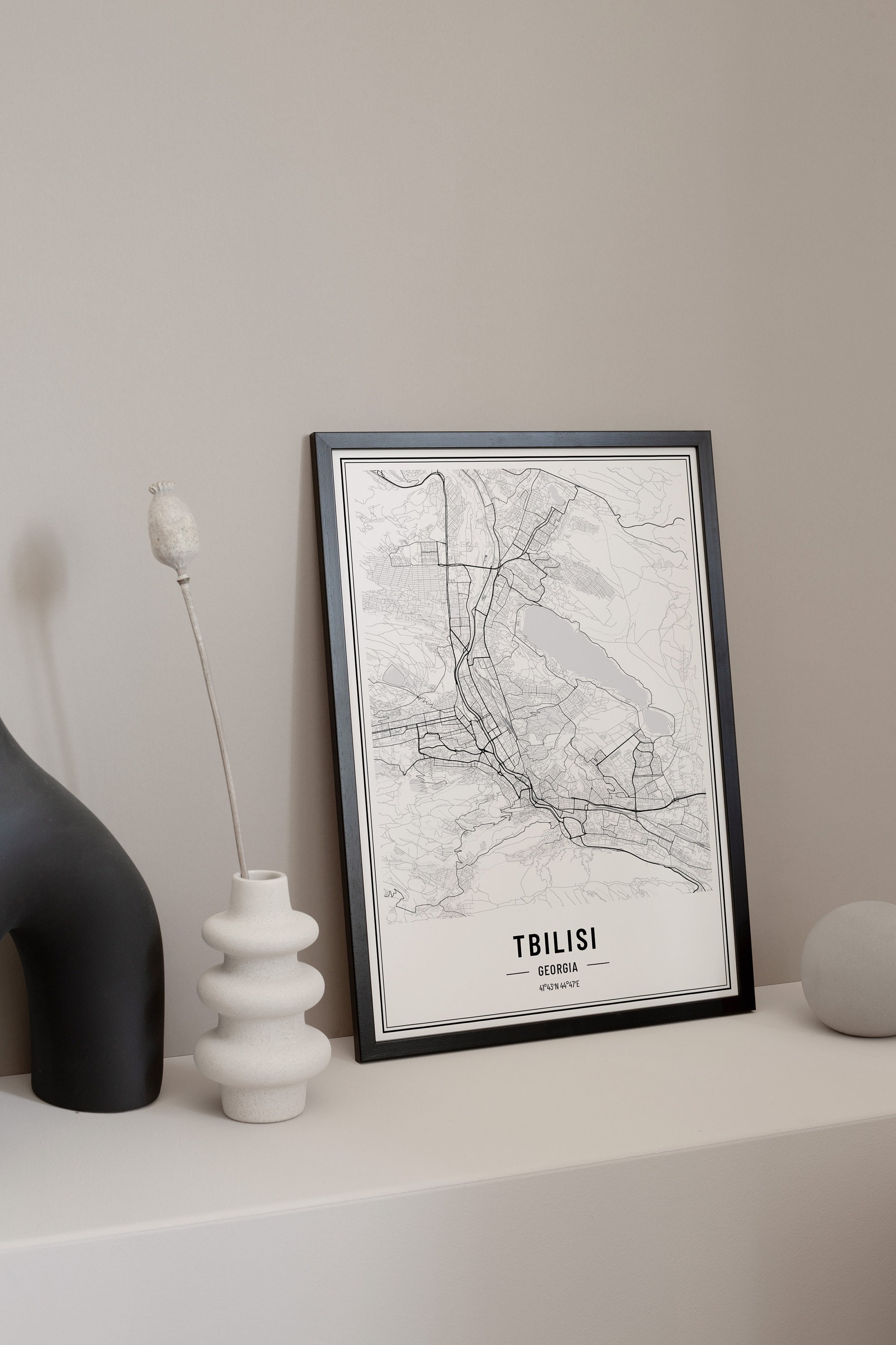 Tbilsi Georgia Map Digital Print, Tbilsi Map Poster, Tbilsi Map Wall ...
