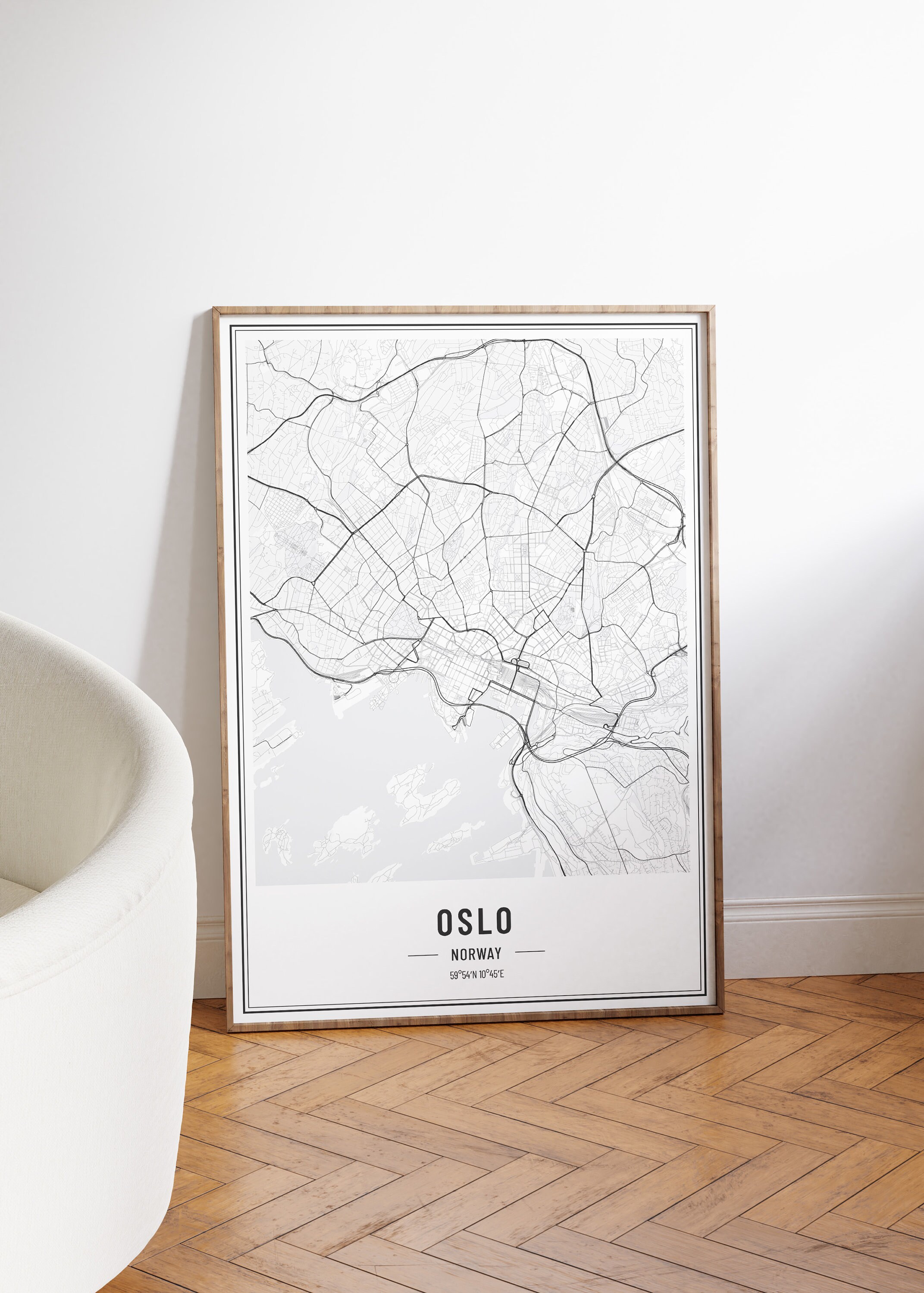 Oslo Norway Map Digital Print, Oslo Map Poster, Oslo Map Wall Art, Oslo ...