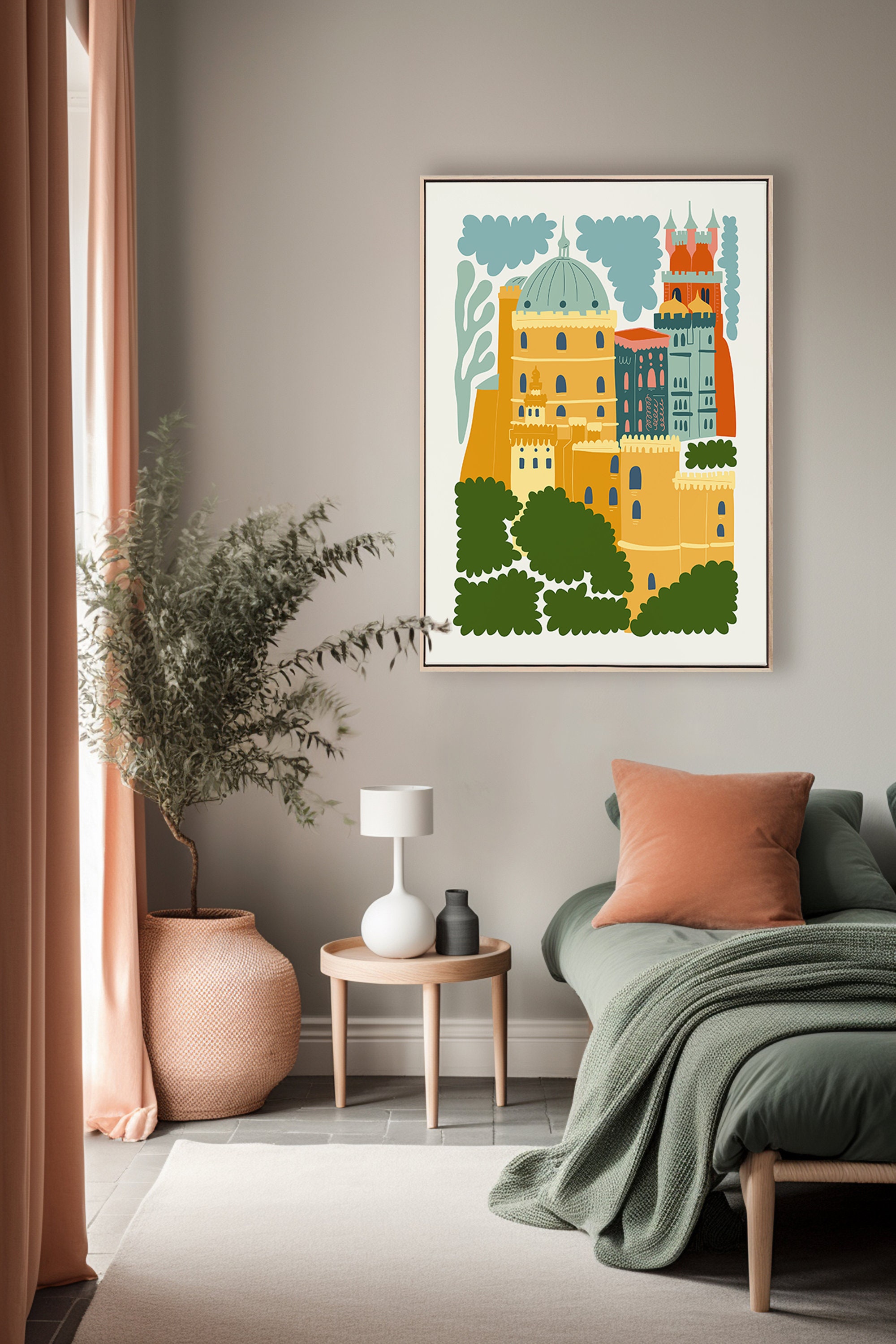 Palace of Pena Portugal Poster, Palace of Pena Print, Palace of Pena ...