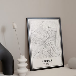 Chisinau Moldova Map Digital Print, Chisinau Map Poster, Chisinau Map ...