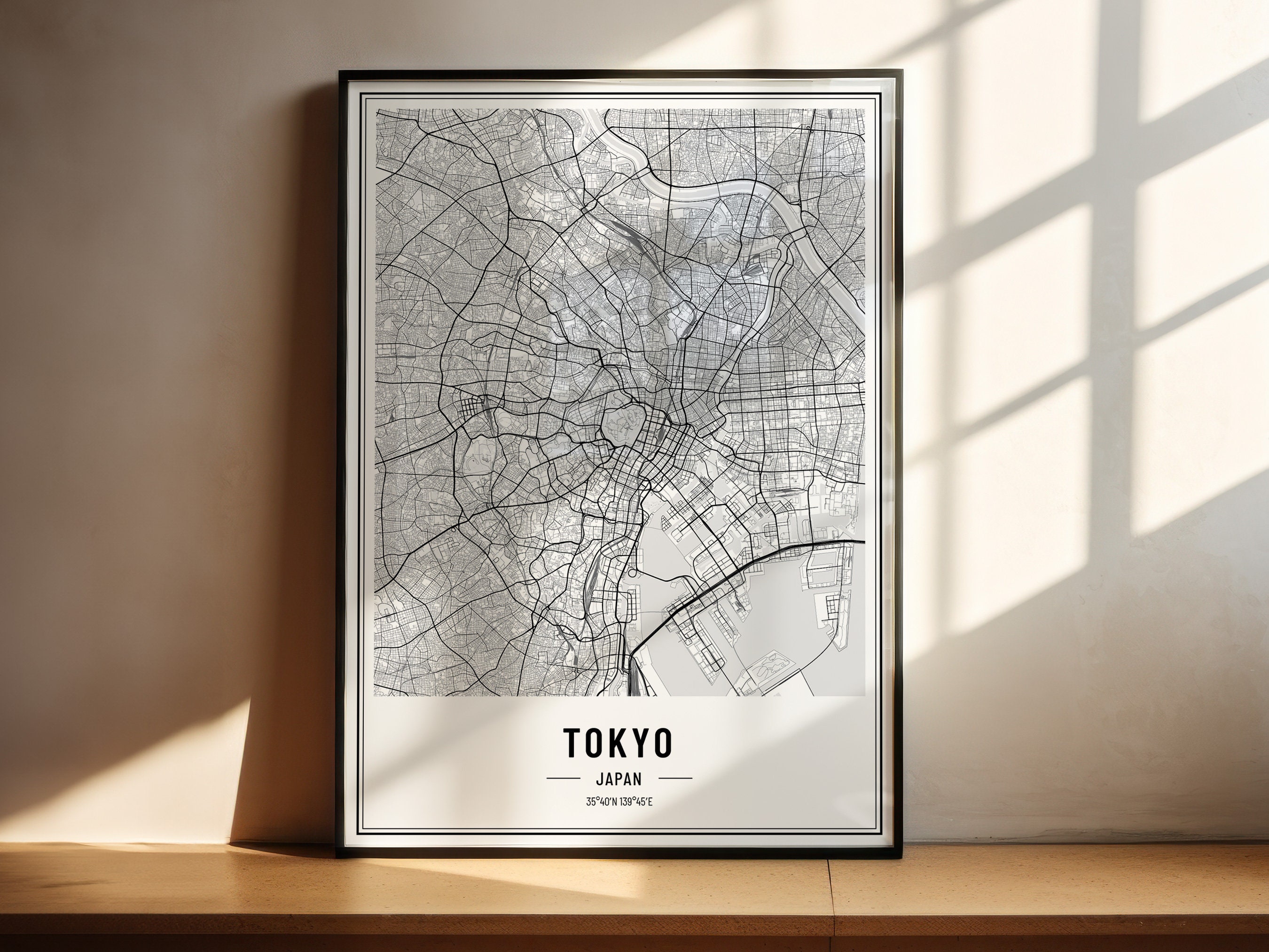 Tokyo Japan Map Digital Print, Tokyo Japan Map Poster, Tokyo Japan Map ...