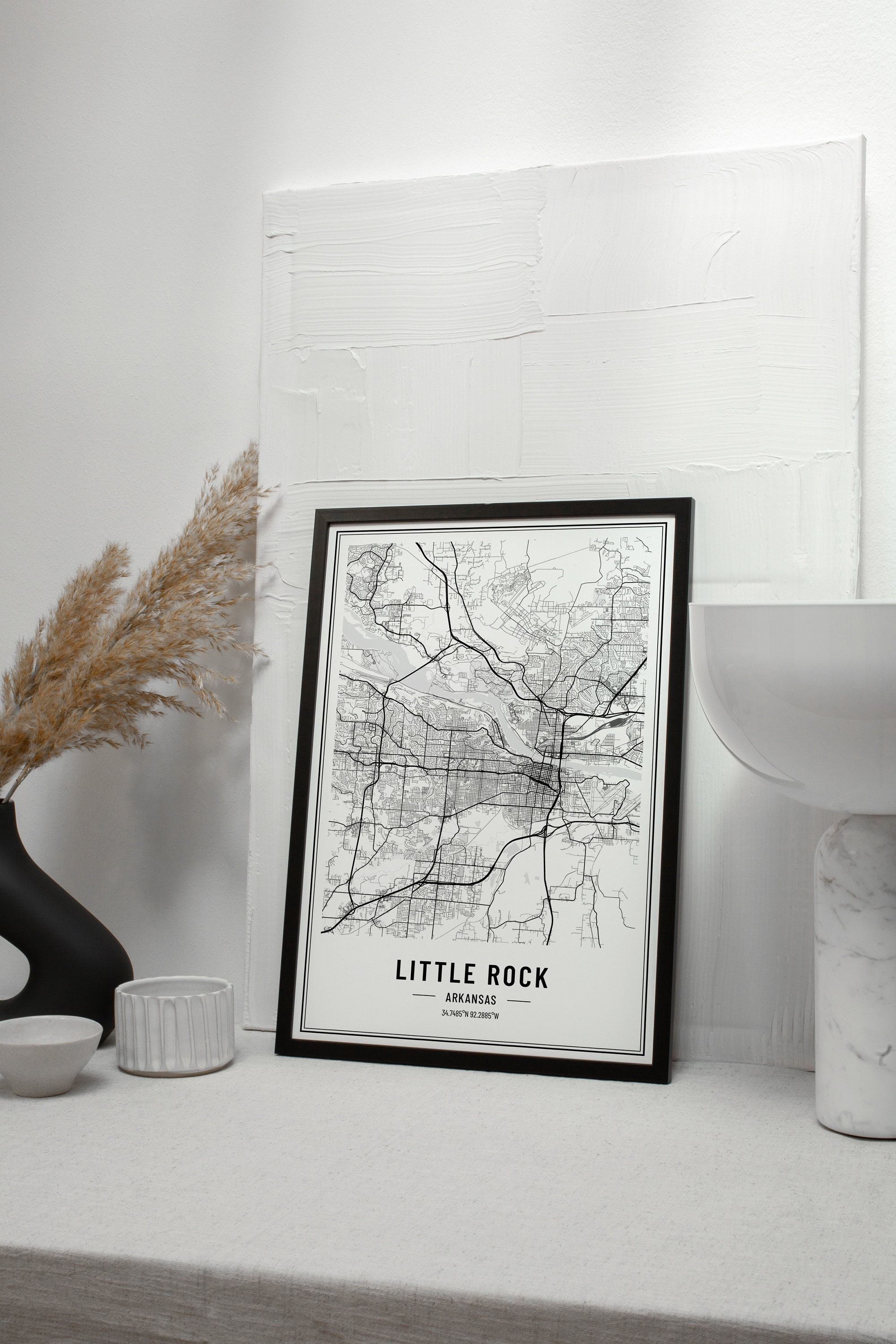 Little Rock Arkansas Map Digital Print, Little Rock Map Poster, Little ...