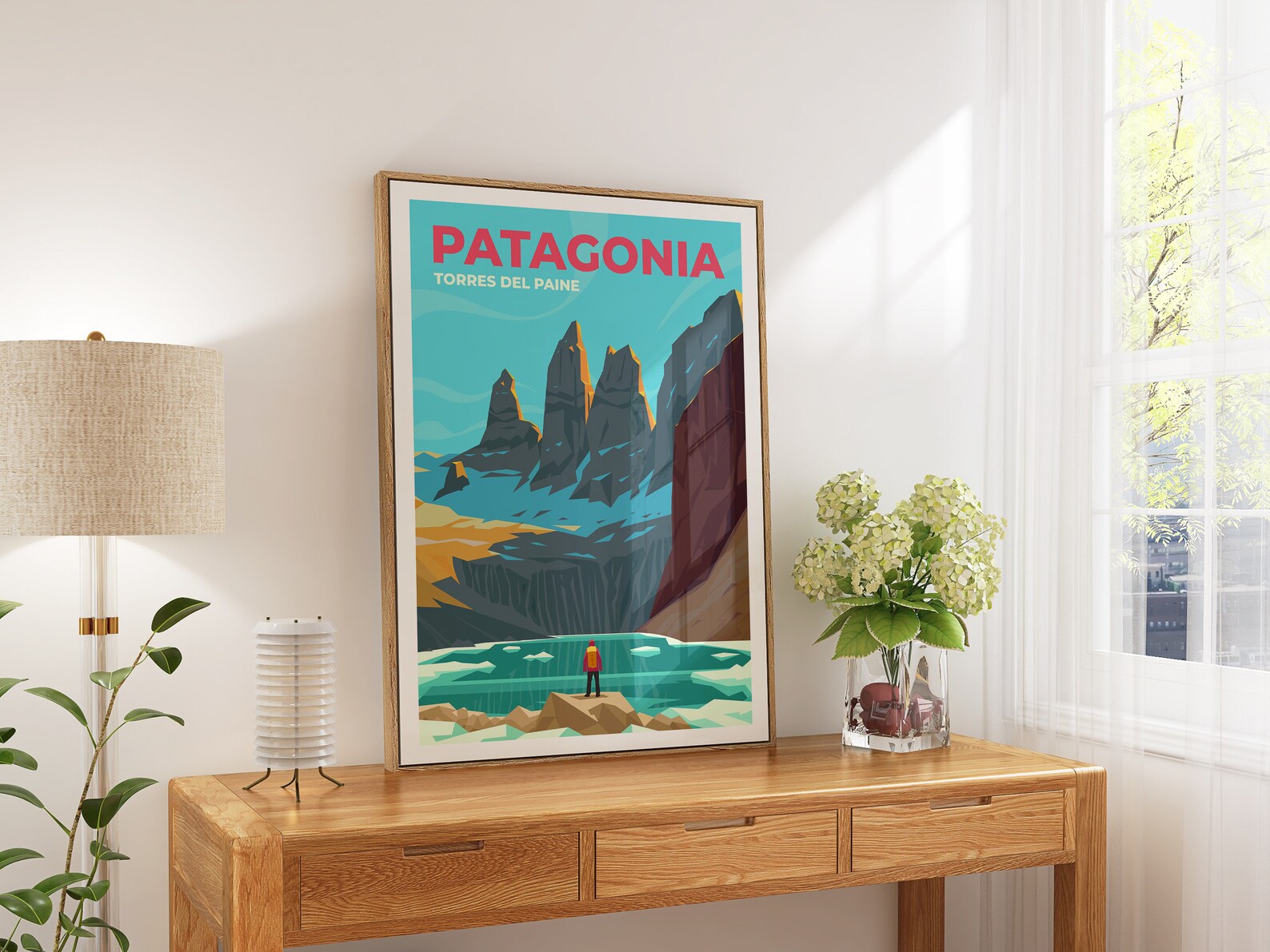 Patagonia Travel Poster, Torres Del Paine Print, Patagonia Torres Del ...