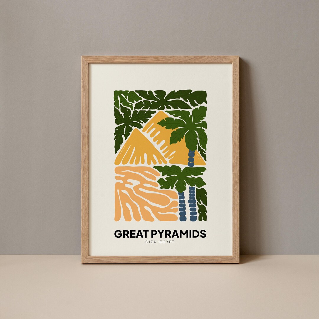 Great Pyramids Giza Egypt Poster, Great Pyramids Egypt Print, Great ...