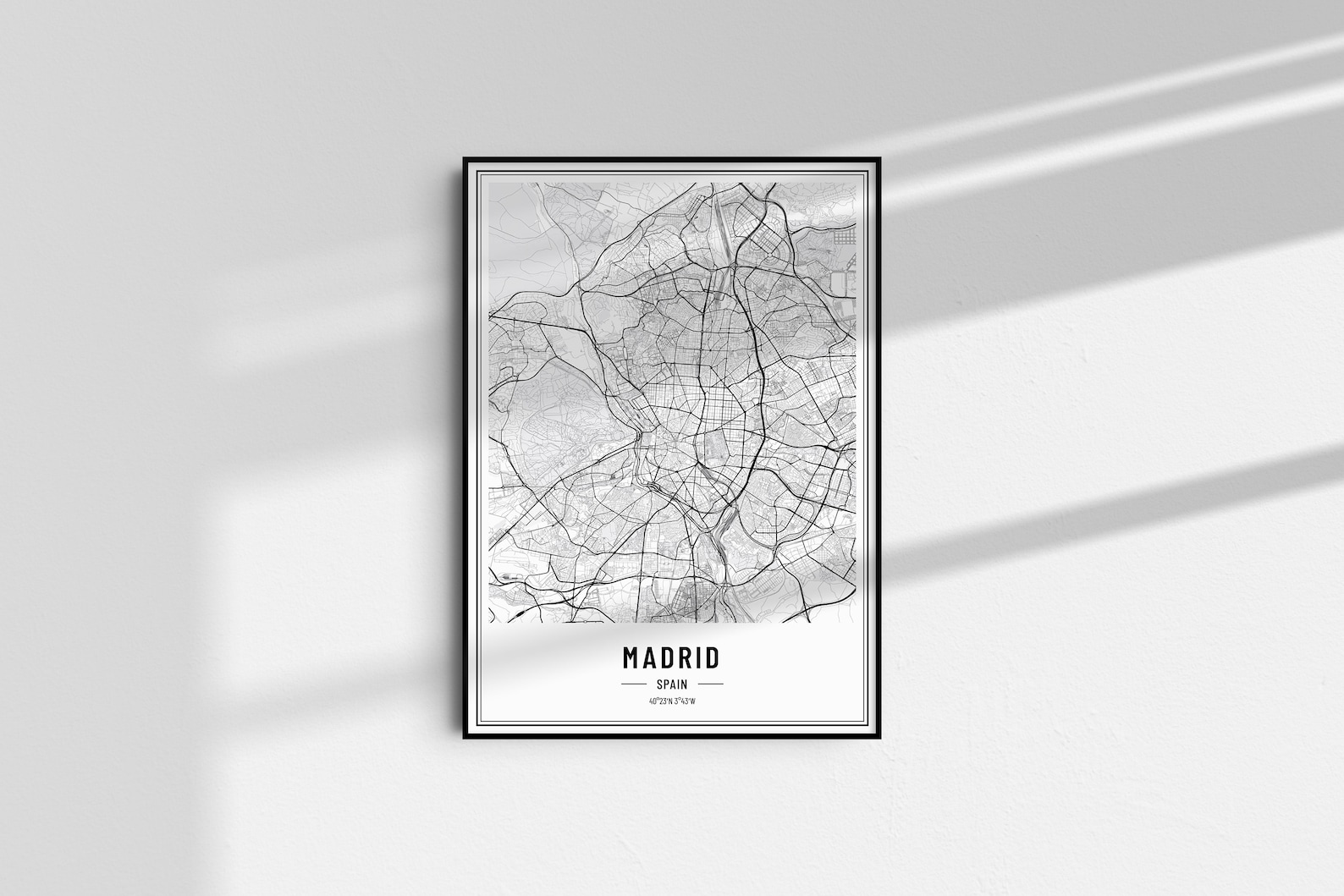Madrid Spain Map Digital Print, Madrid Map Poster, Madrid Map Wall Art ...