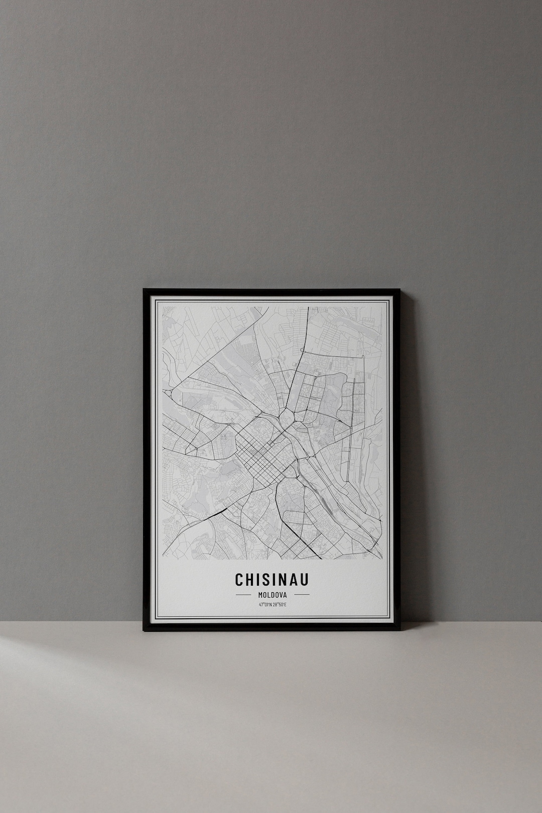 Chisinau Moldova Map Digital Print, Chisinau Map Poster, Chisinau Map ...