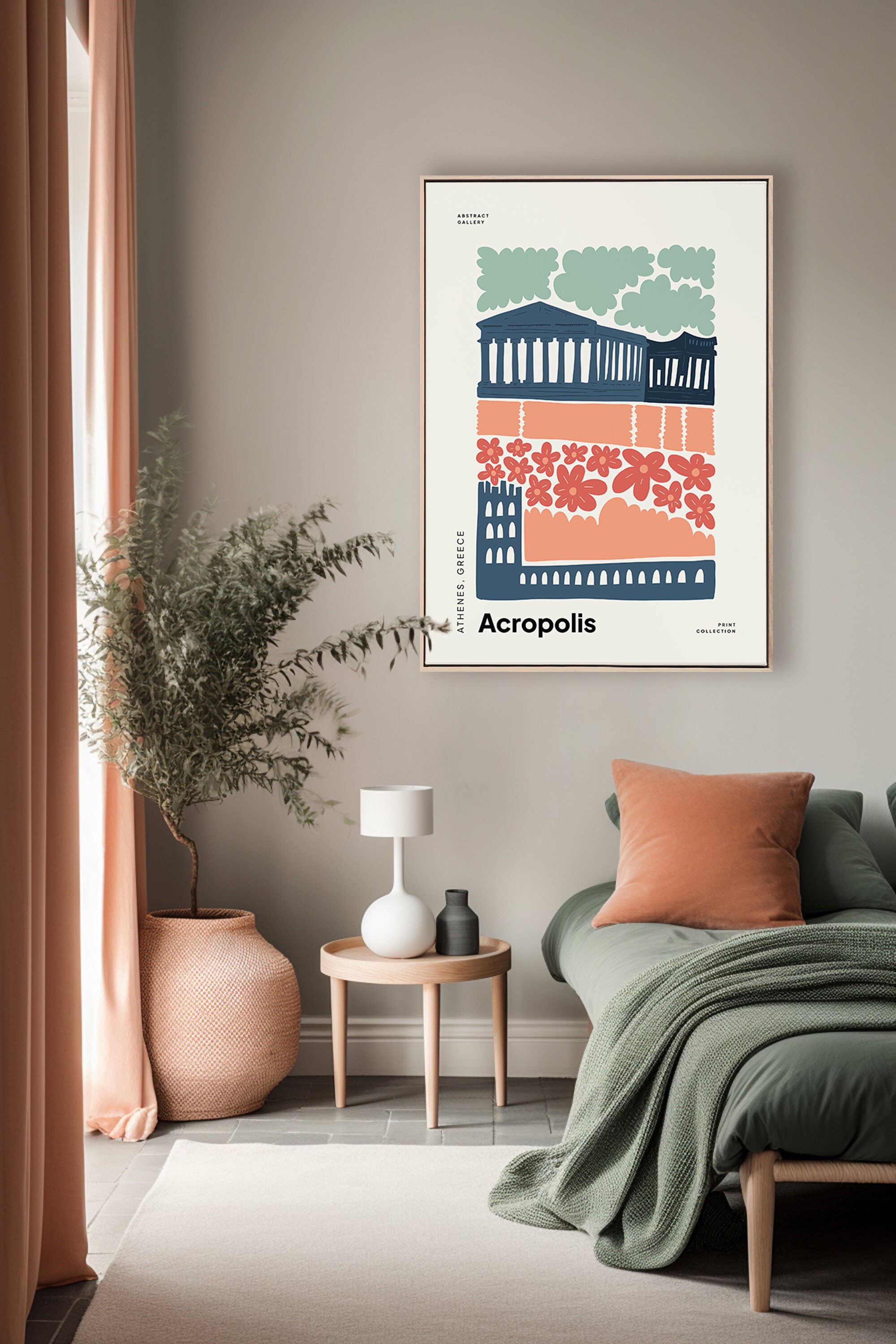 Acropolis Athens Greece Poster, Acropolis Abstract Gallery Print ...