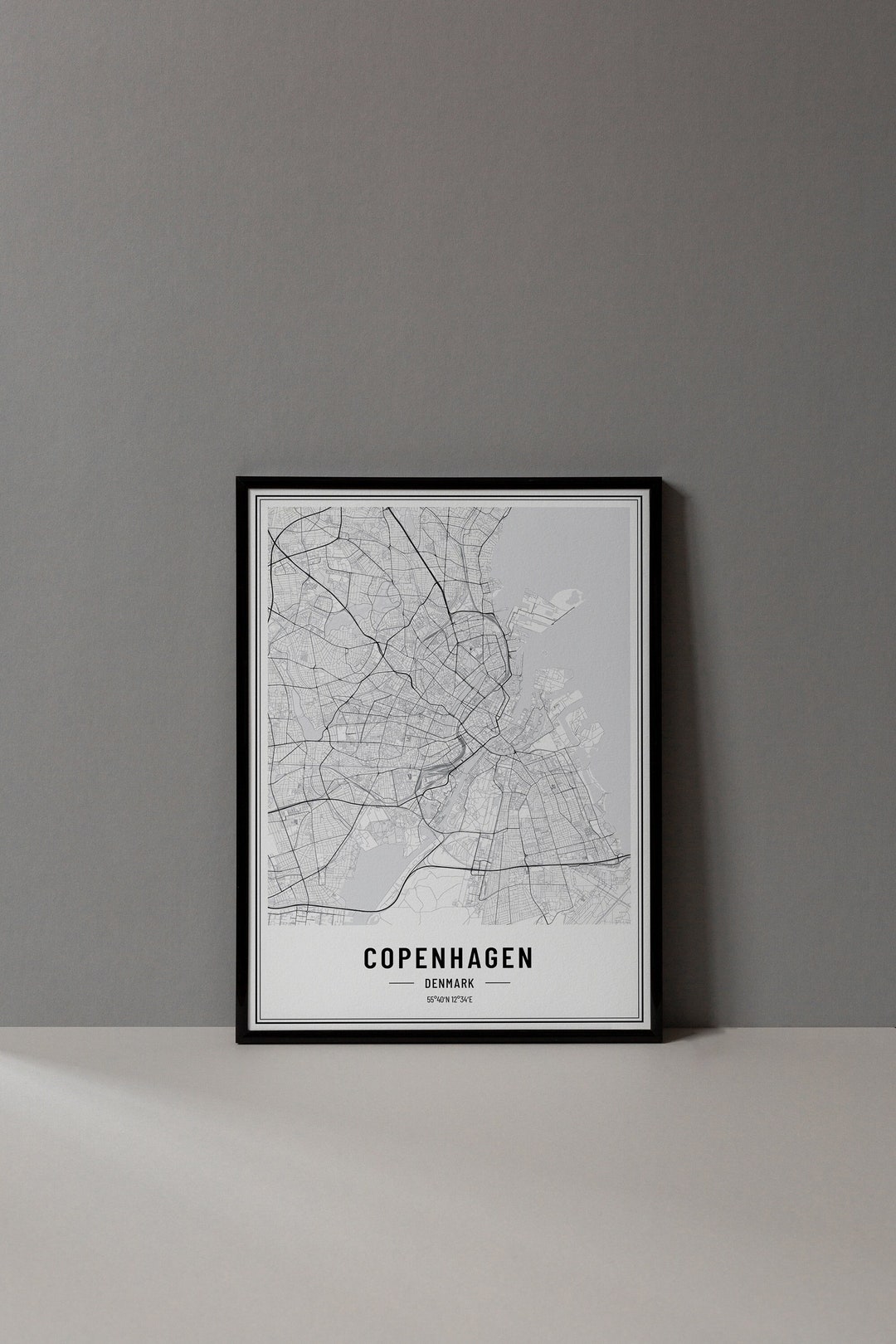 Copenhagen Denmark Map Digital Print, Copenhagen Map Poster, Copenhagen ...