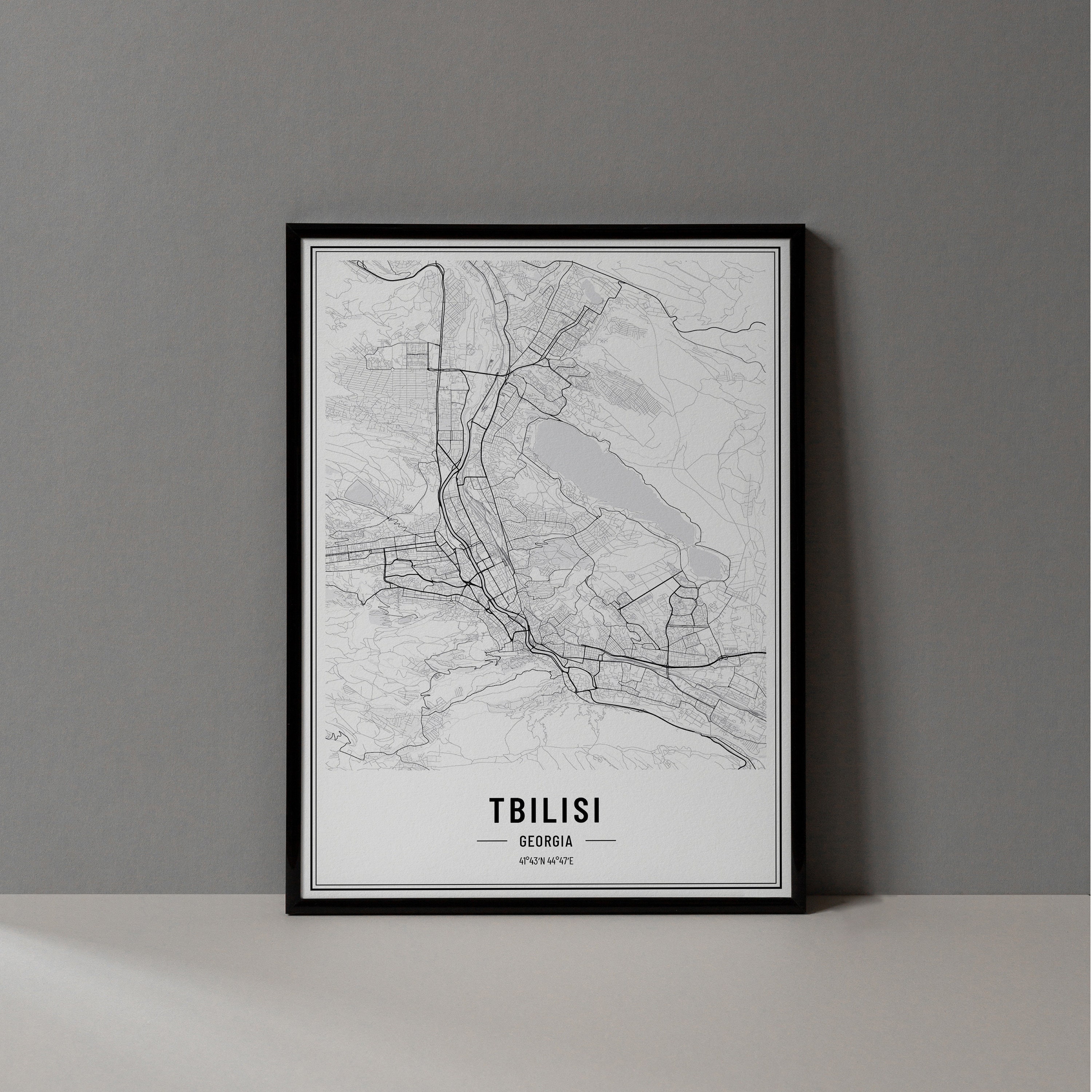 Tbilsi Georgia Map Digital Print, Tbilsi Map Poster, Tbilsi Map Wall ...