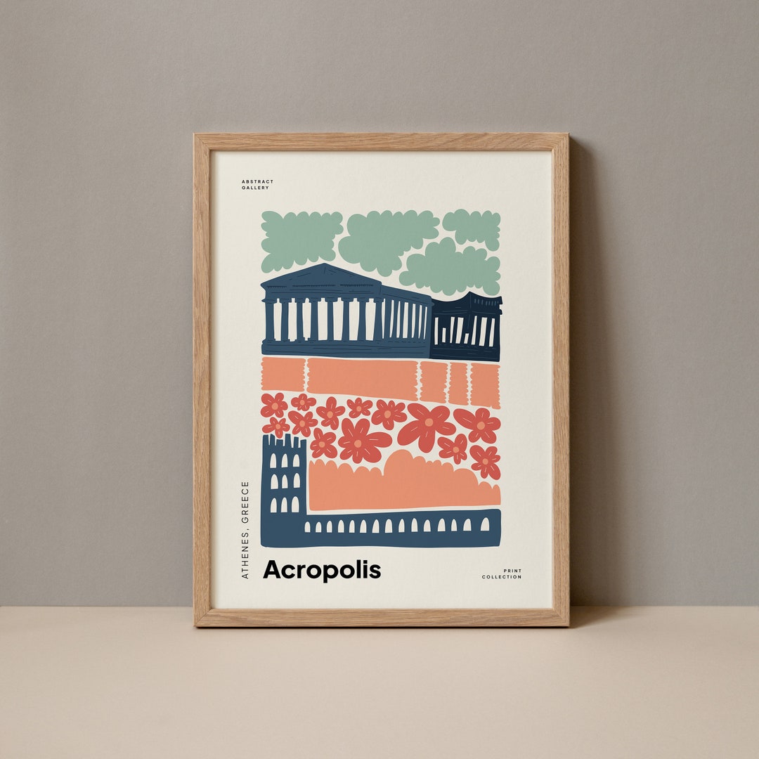 Acropolis Athens Greece Poster, Acropolis Abstract Gallery Print ...