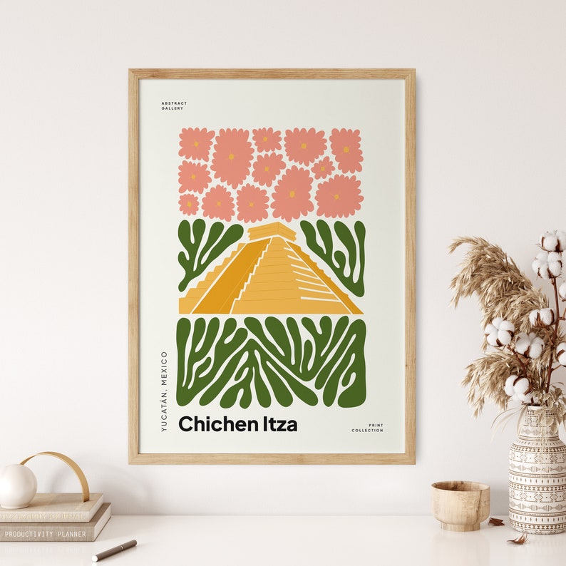 Chichen Itza Poster, Chichen Itza Print, Mexico Digital Print, Mexico ...