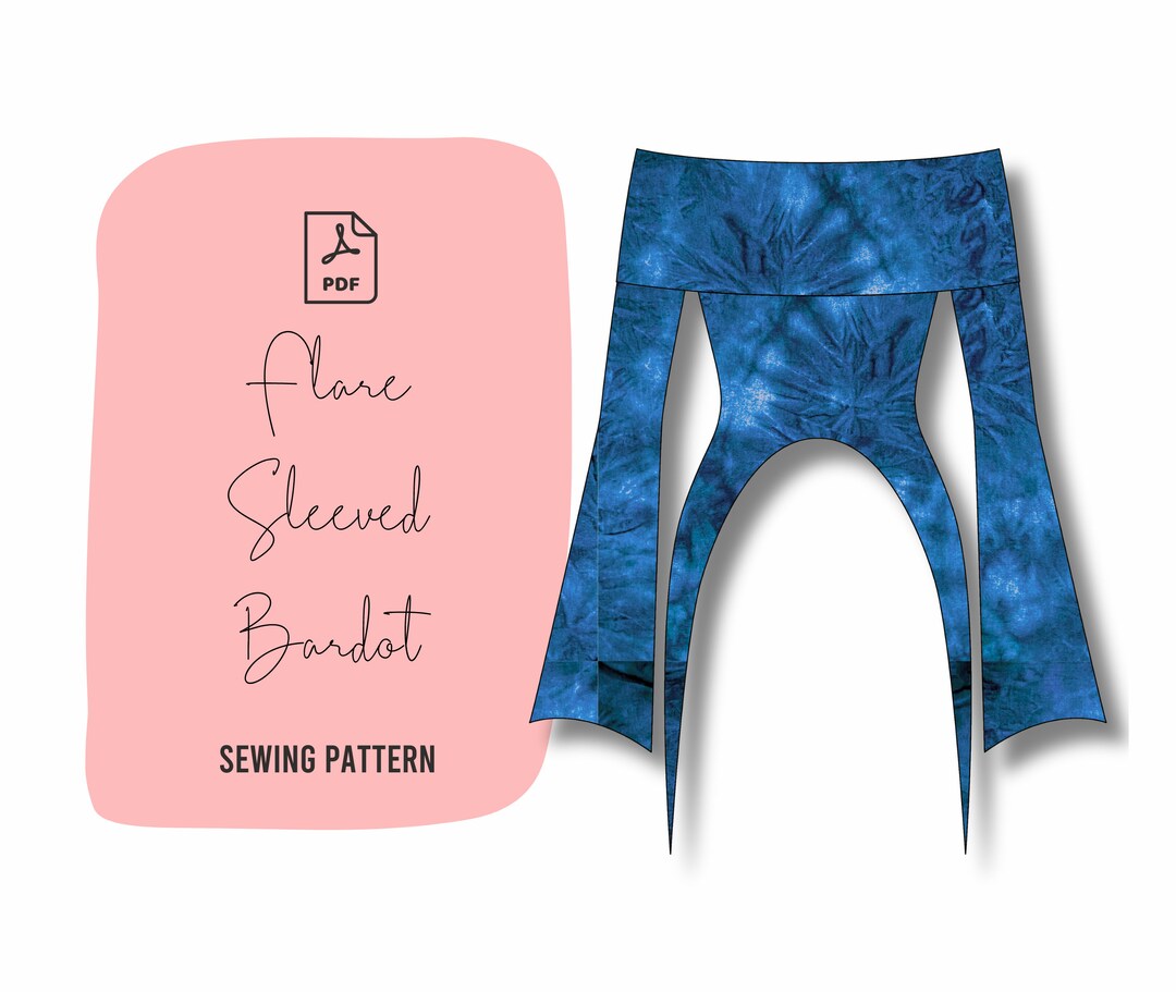 Fold Over Bardot Sewing Pattern UK Sizes 4 22 Inspired by Myah - Etsy