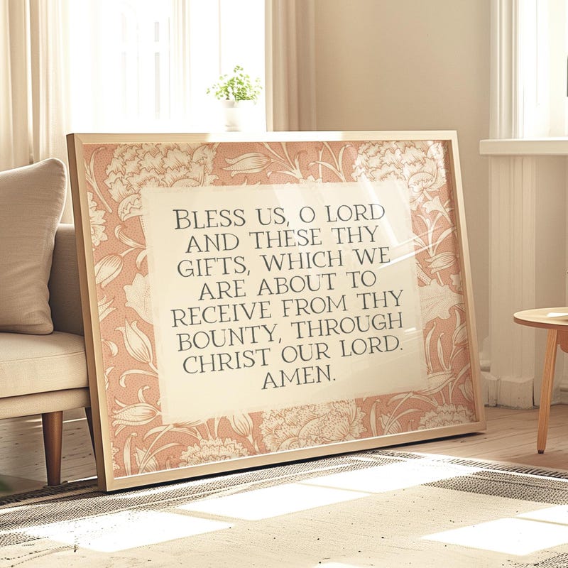 Meal Blessing Art Print - Etsy