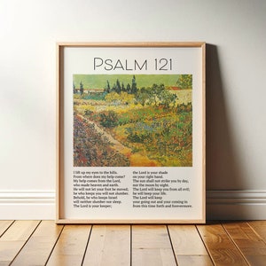 Psalm 121 Bible Verse Wall Art | Christian Decor | Eyes to the Hills ...