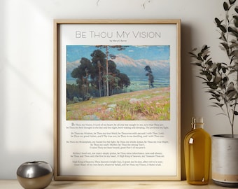 Be Thou My Vision Art, Christian Wall Art, Hymn Art, Religious Wall Art ...