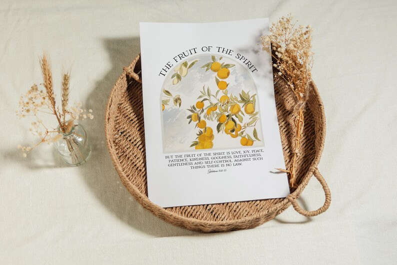 Fruit of the Spirit | Subtle Christian Wall Art for Vintage Kitchen ...
