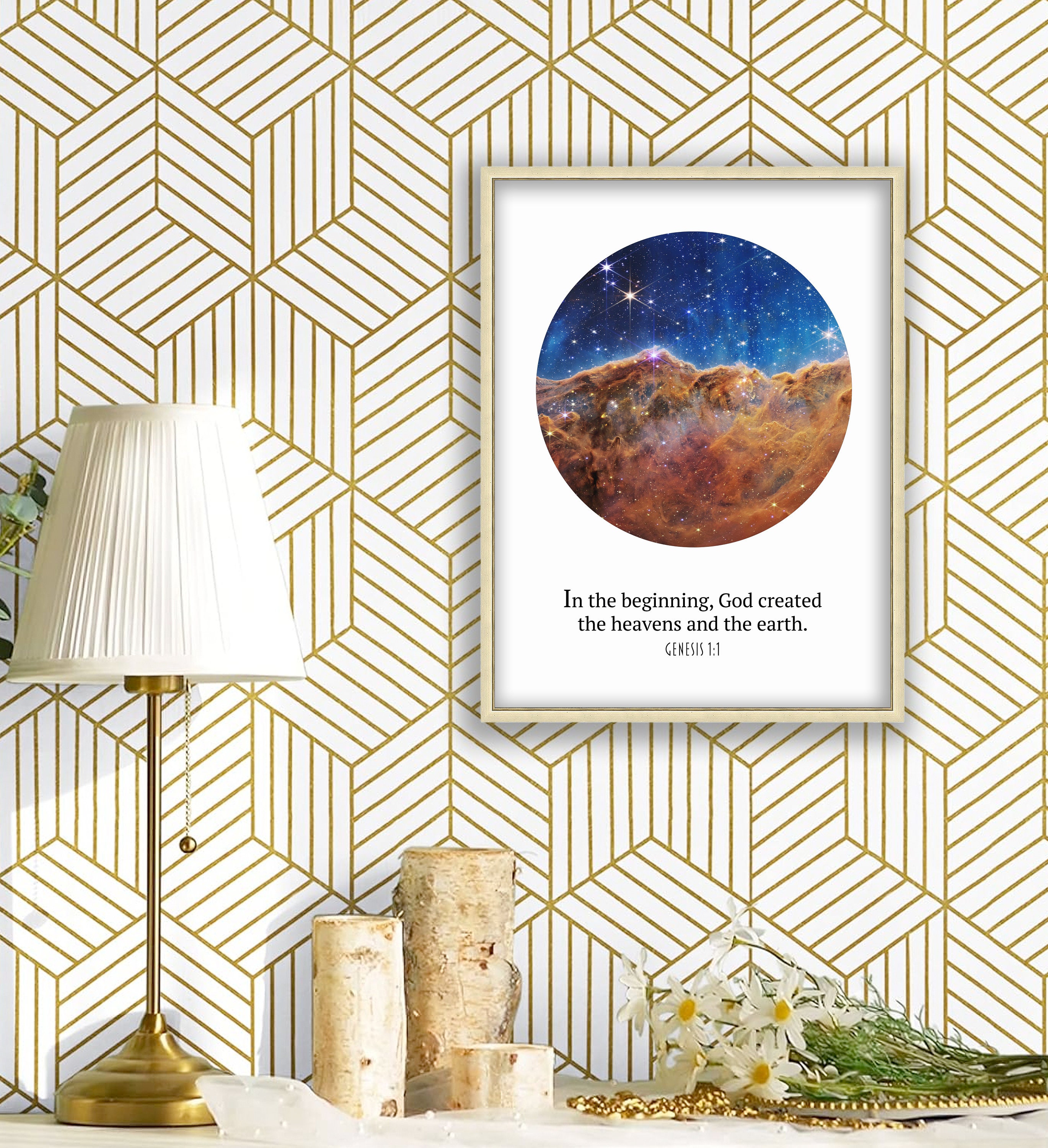 Genesis 1:1 Printable Bible Verse Wall Art Scripture Wall Art in the ...