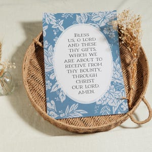 Meal Prayer, Blessing Print | Bless This Food, Dinner Blessing ...