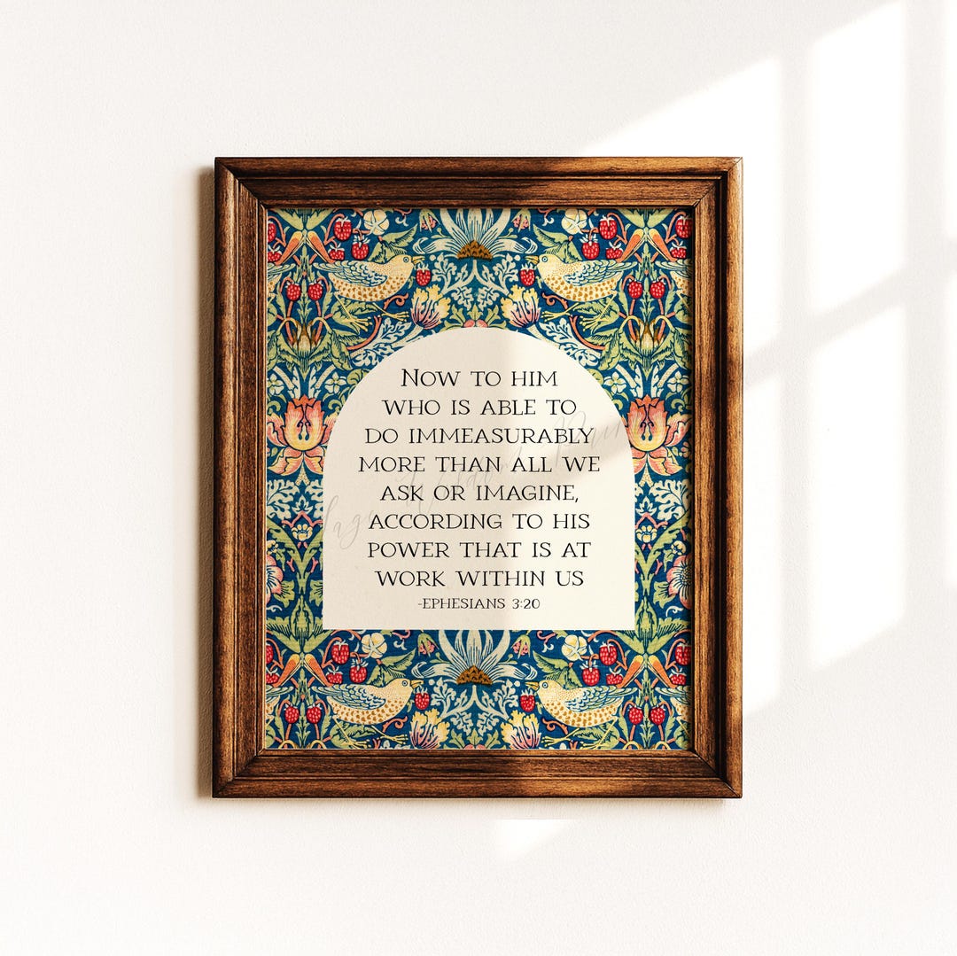 Ephesians 3:20 "now to Him Who is Able to Do Immeasurably More" Vintage ...