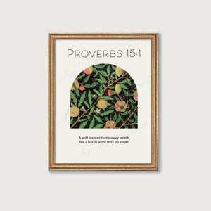 Proverbs 15 | Christian Wall Art | Bible Verse, Scripture Decor With ...