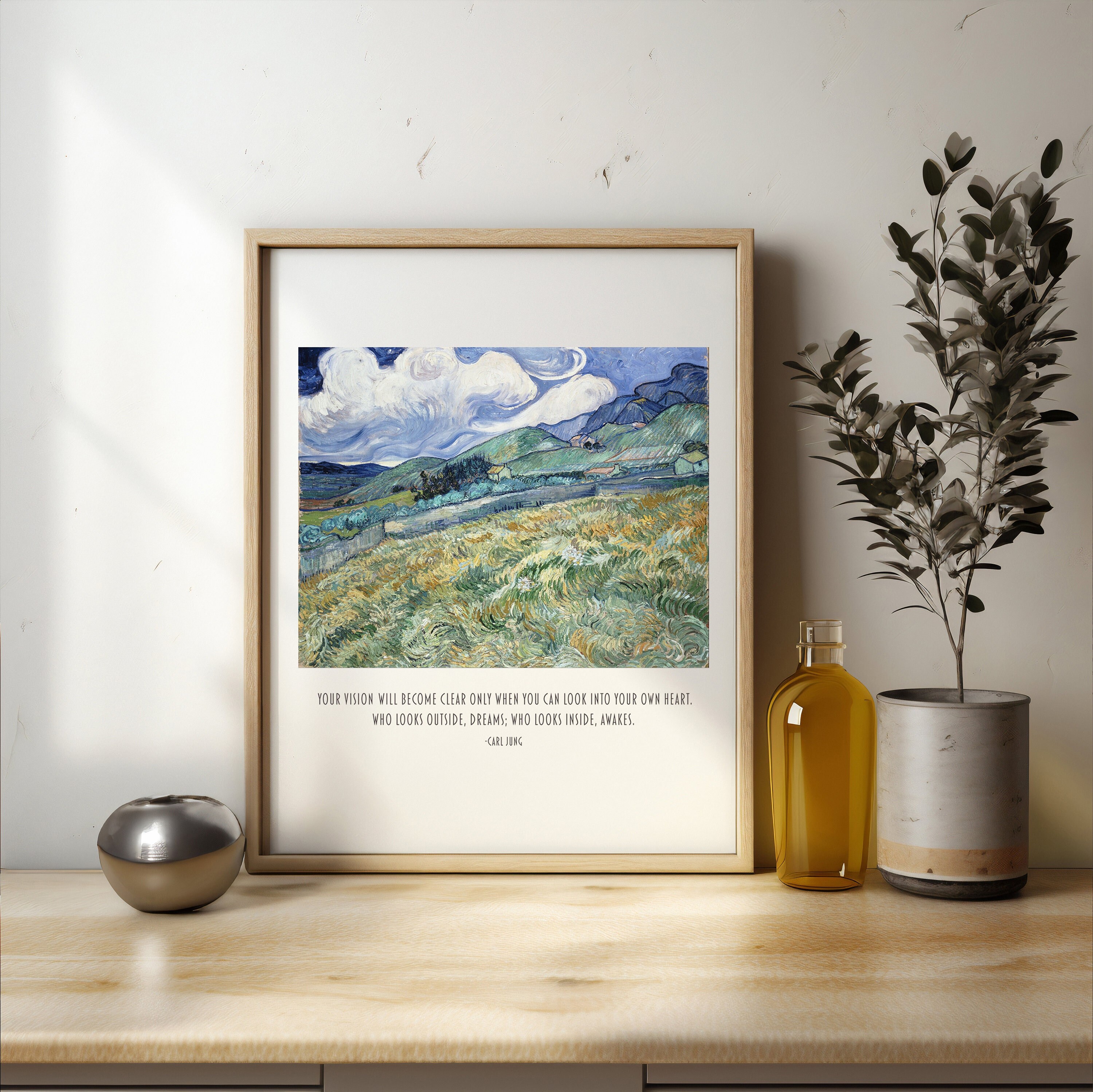 Carl Jung Quote PRINTABLE Who Looks Inside Awakes Consciousness Poster ...