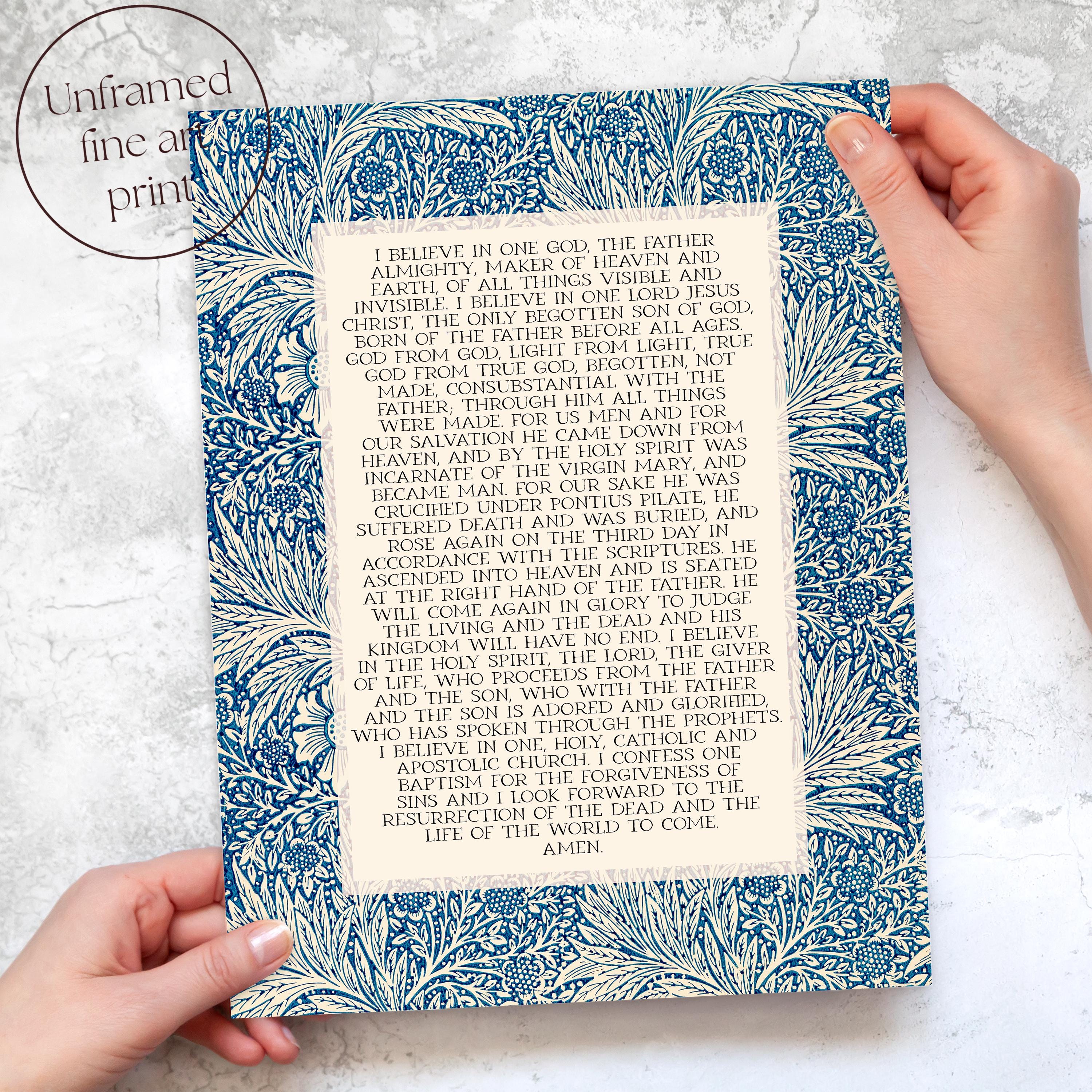 Nicene Creed Print | Christian Wall Art, Catholic Liturgy | I Believe ...